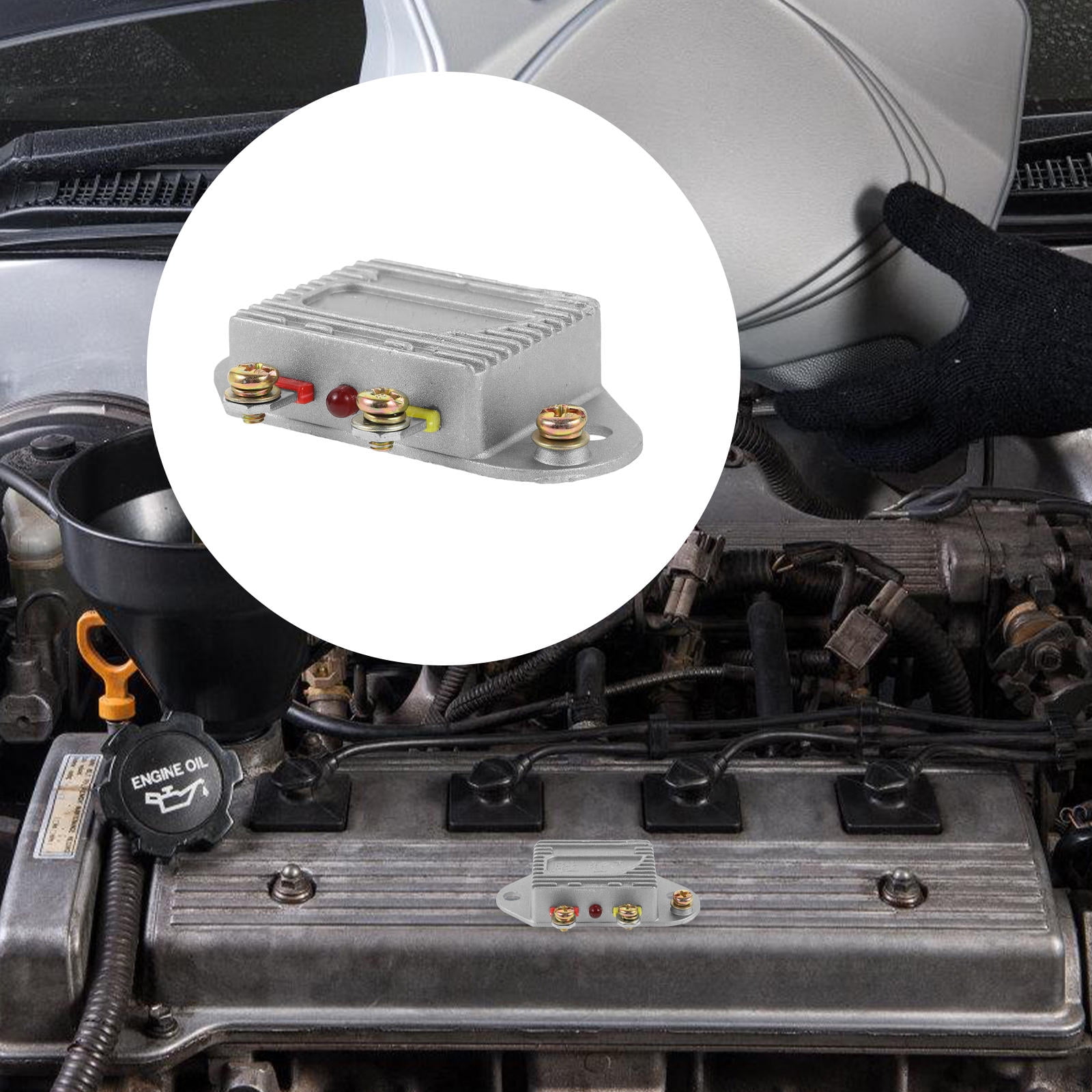 UPOUART Silver Car Voltage Regulator Stabilizer 14V Universal Rectifier ...