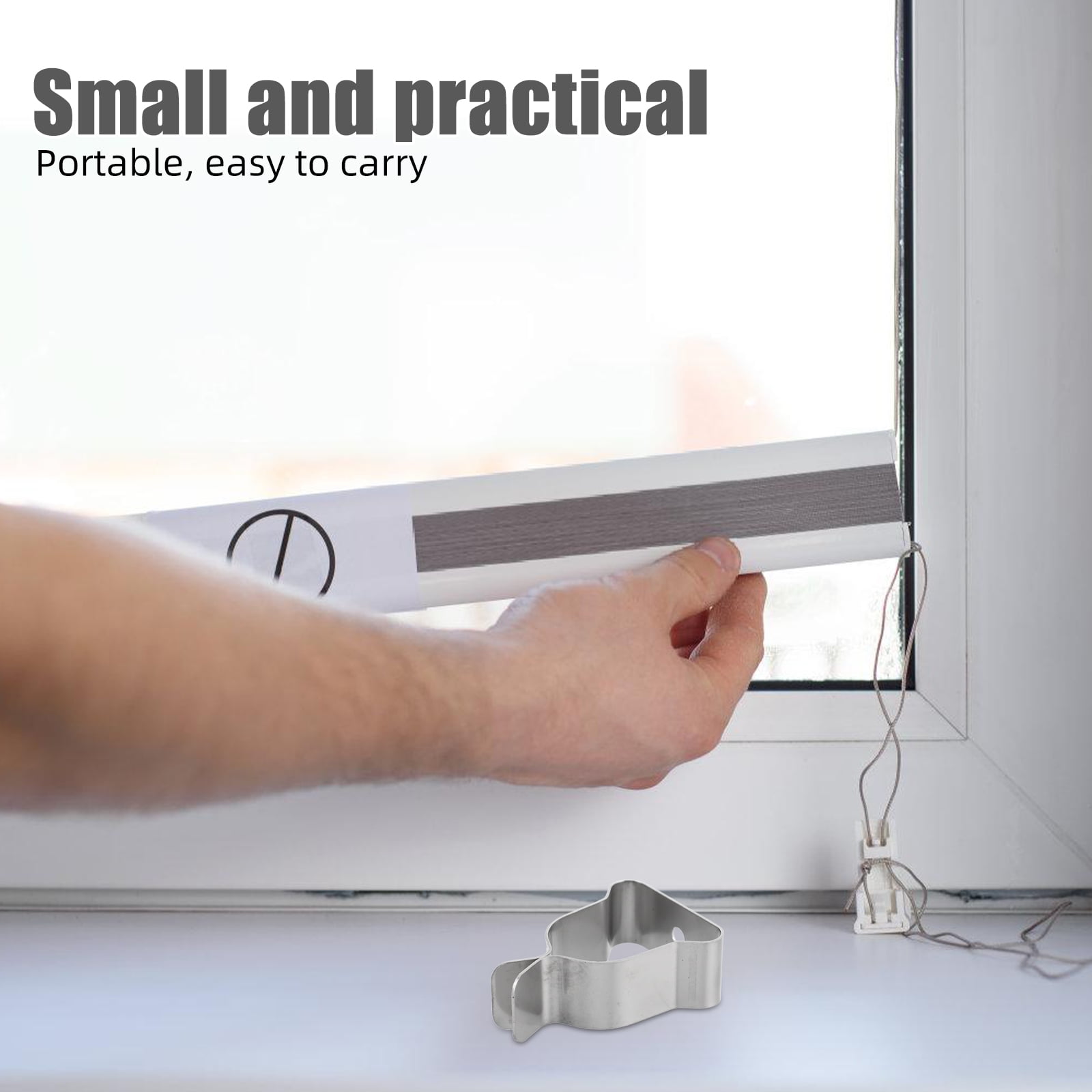 UPOUART Silver Window Well Cover Clips 5Pcs Adjustable Fit Easy ...