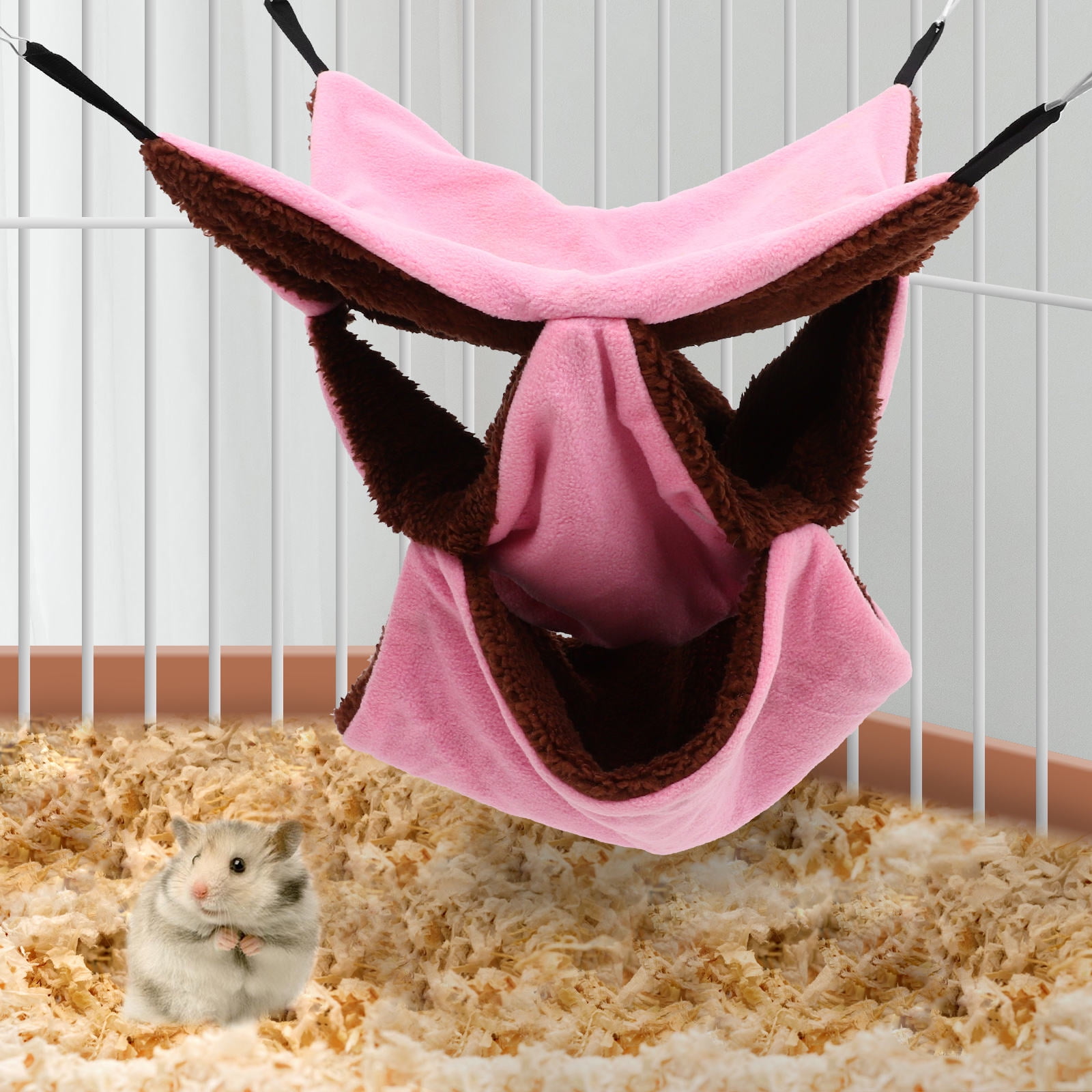 UPOUART Small Animal Hamster Hideout Hamster House Cotton Pink Warm ...