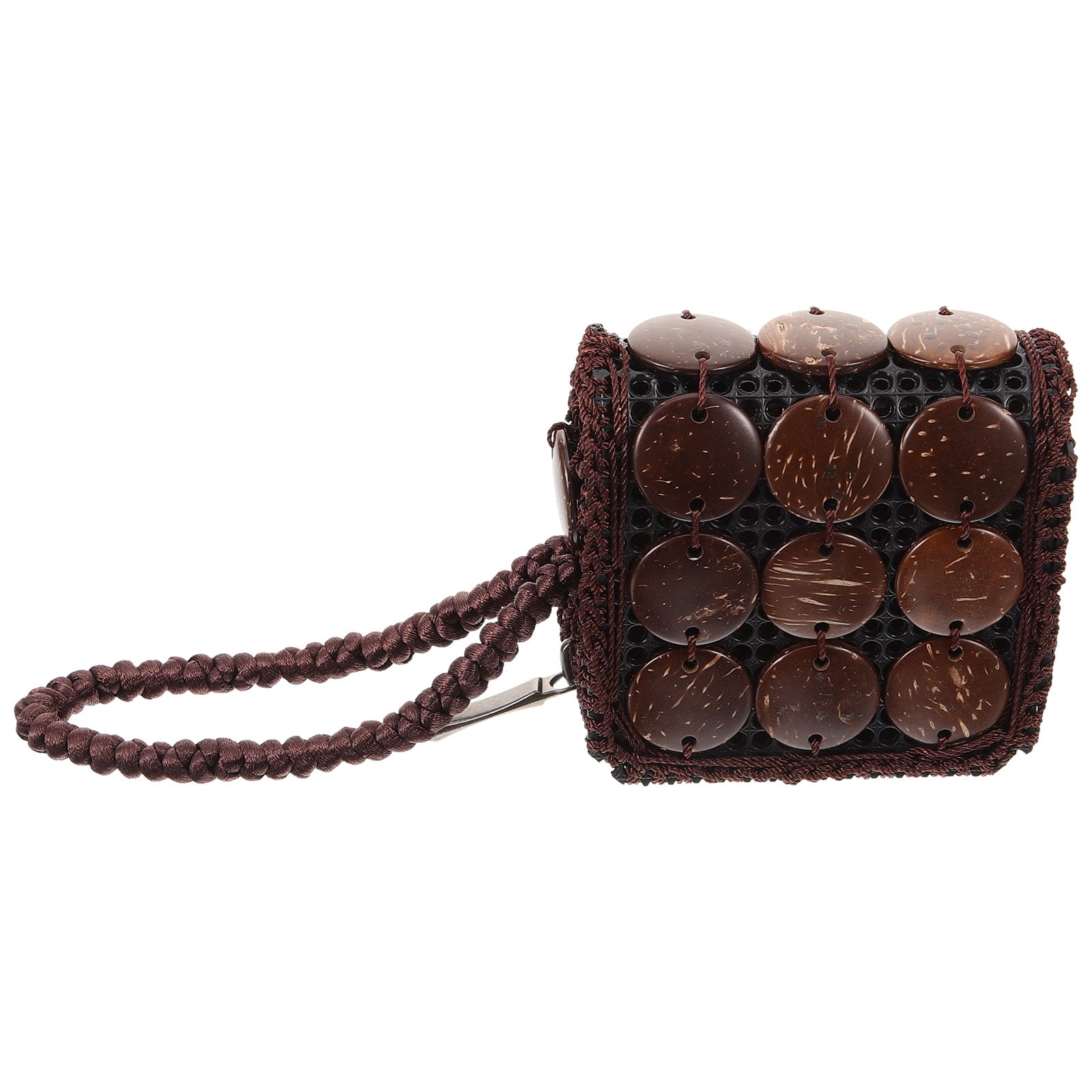 UPOUART Small Coffee Coin Purse with Wrist Strap Woven Design for ...