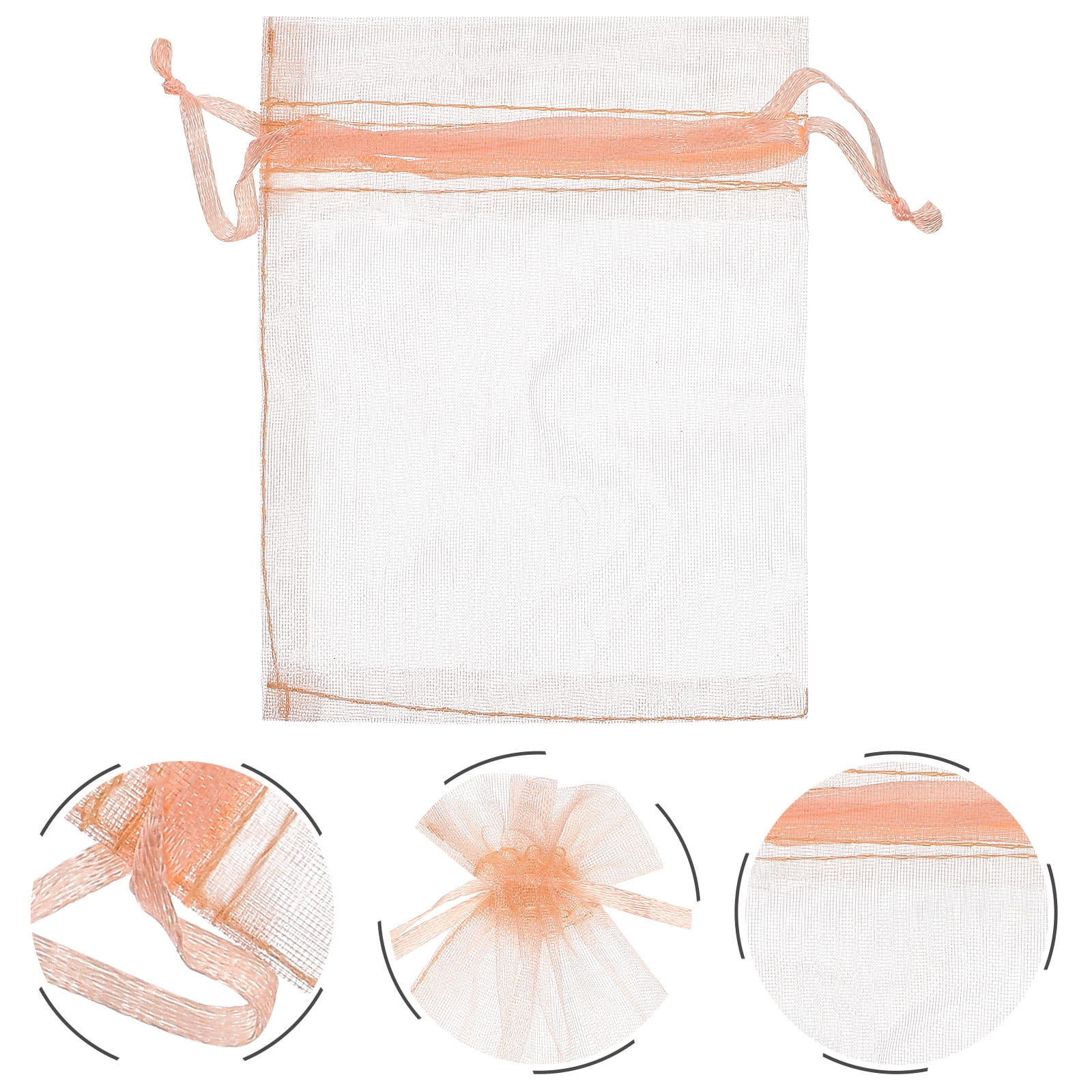 UPOUART Small Drawstring Bags 100Pcs Rose Gold for Small Businesses Use ...