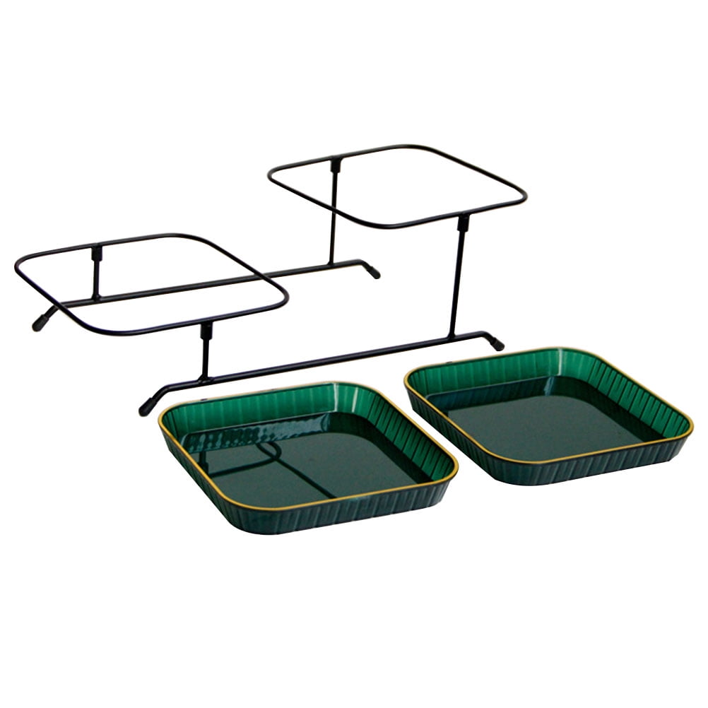 UPOUART Multi Function Iron Plastic Dessert Tray for Cakes and Fruit ...