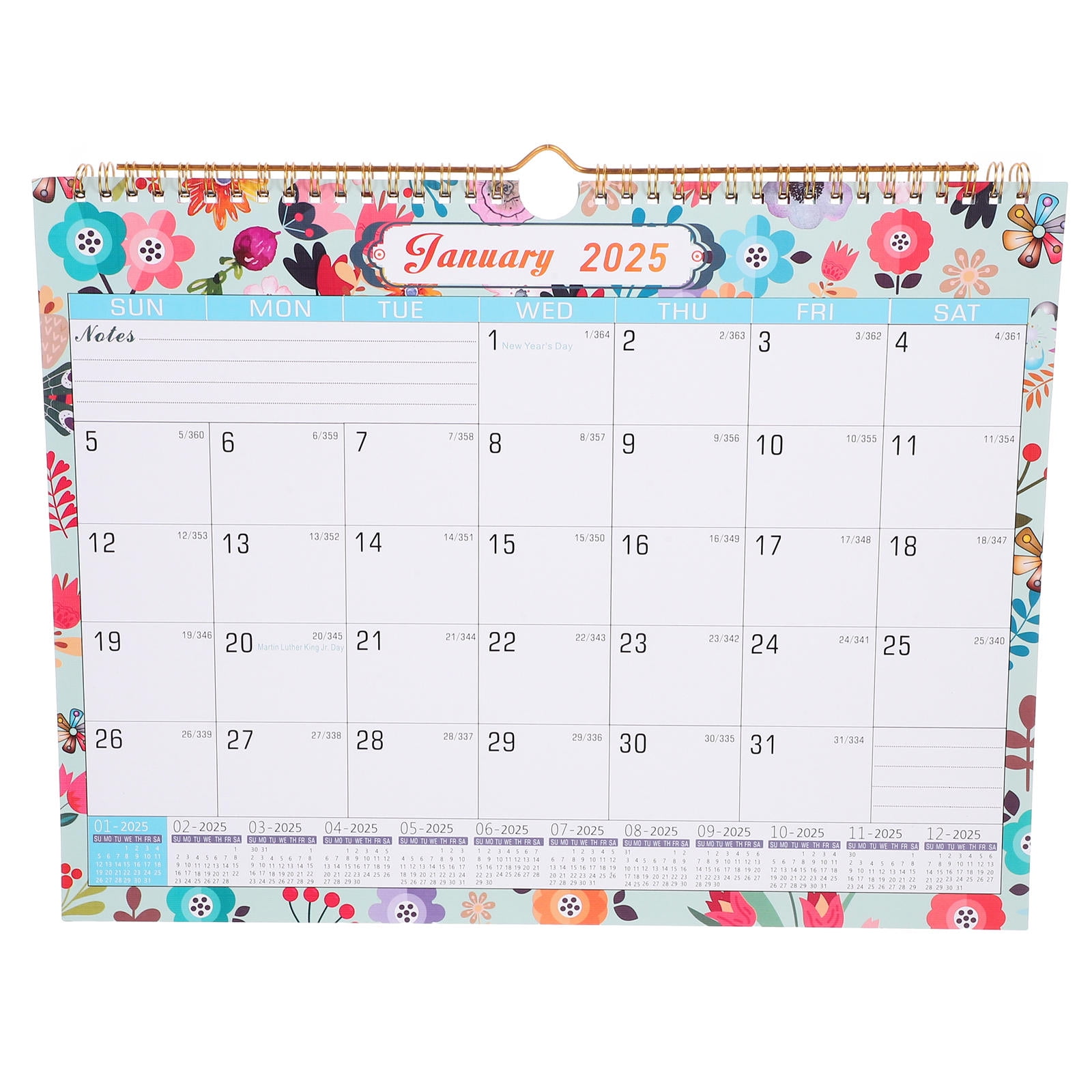 UPOUART Space Saving 2024 2025 Monthly Wall Calendar for Home with ...