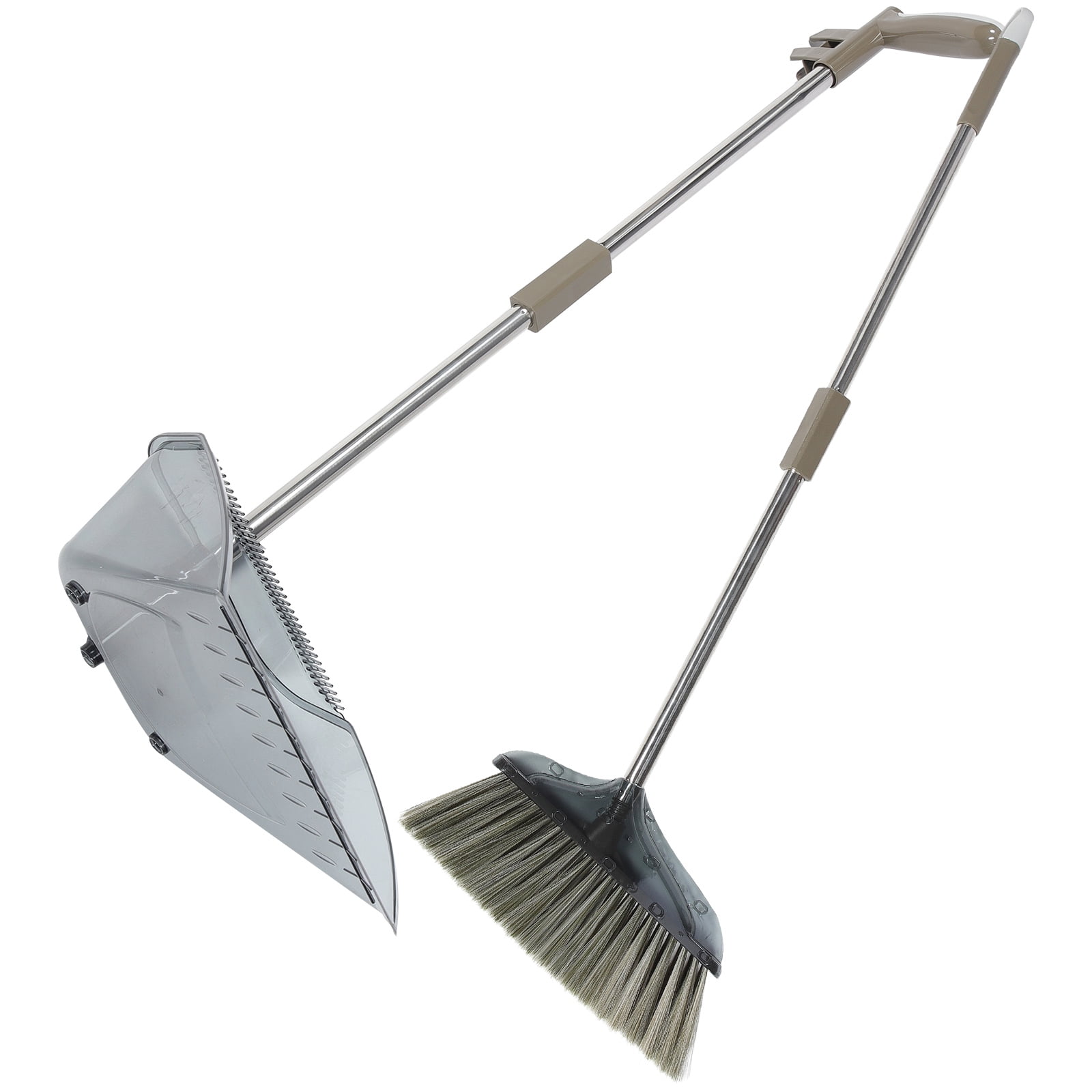 UPOUART Stainless Steel Broom and Dustpan Set with Handle for Floor ...