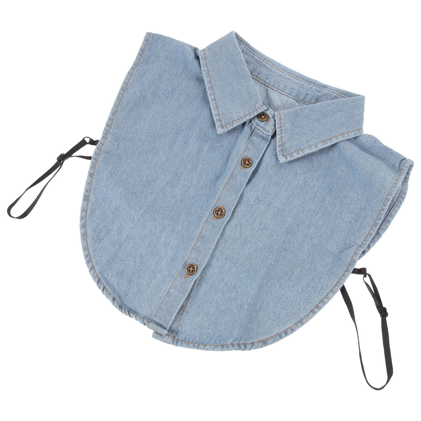 UPOUART Stylish Sky Blue Cotton Fake Collar Detachable Shirt Collar ...