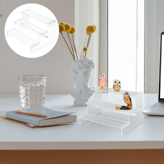 UPOUART Transparent Acrylic Display Stand Three Tier Multi Functional ...