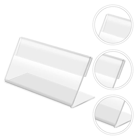 UPOUART Transparent Acrylic Sign Holder for Price Tags and Flyers ...