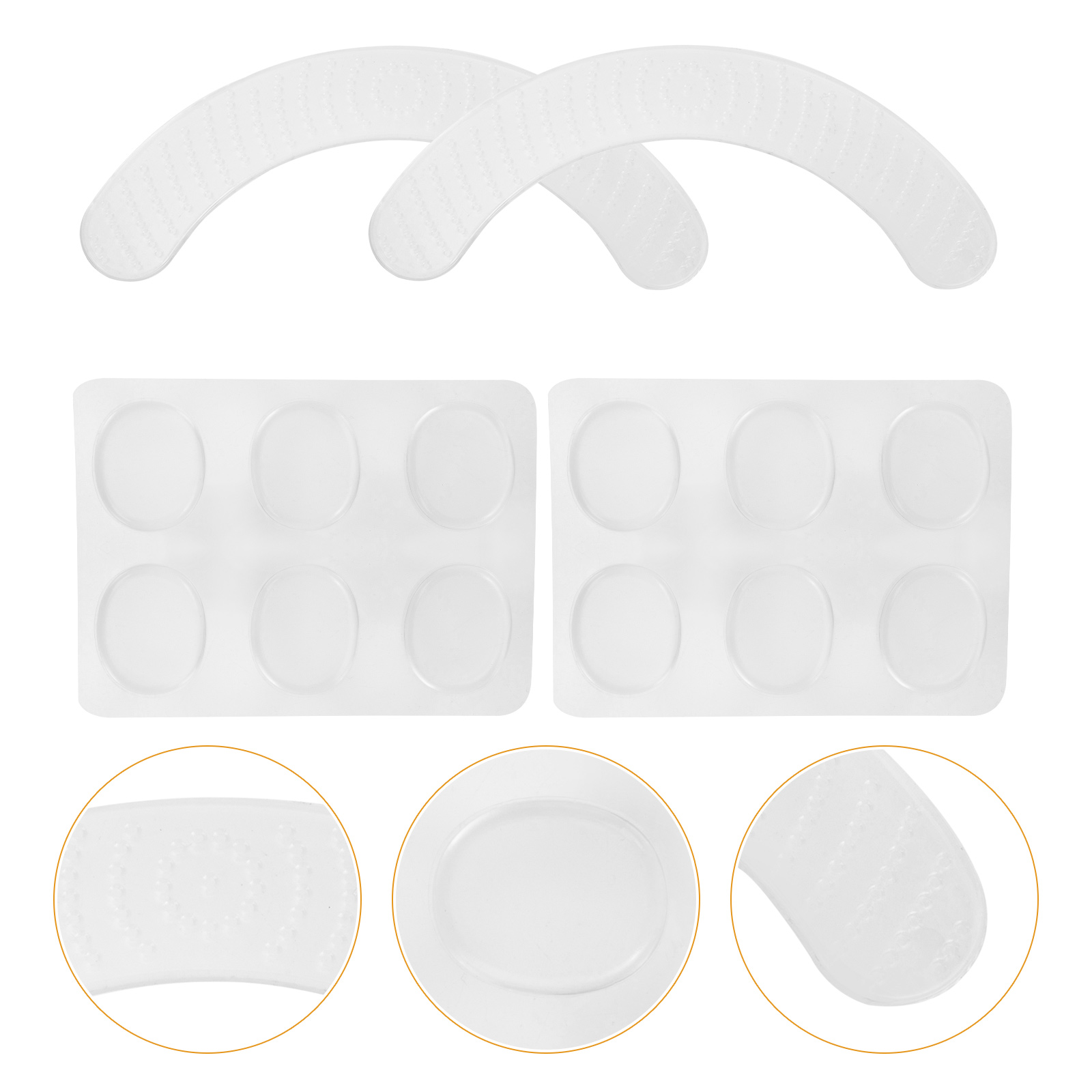 UPOUART Transparent Black Drum Mute Pad 14Pcs for Drum Noise Reduction ...