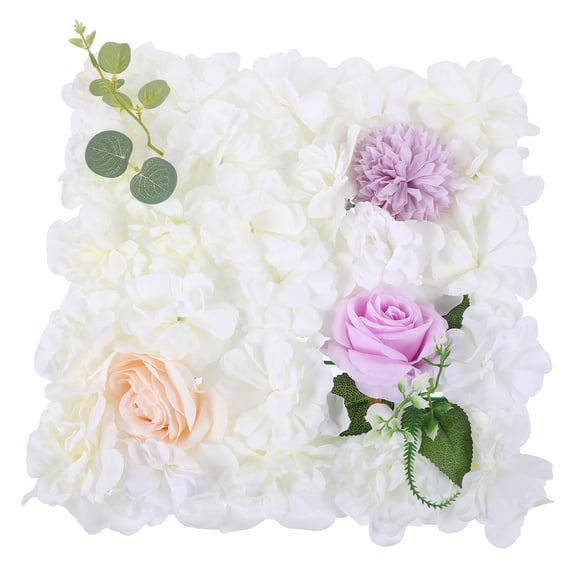 UPOUART White Silk Flower Wall Panel for Wedding and Party Decoration ...