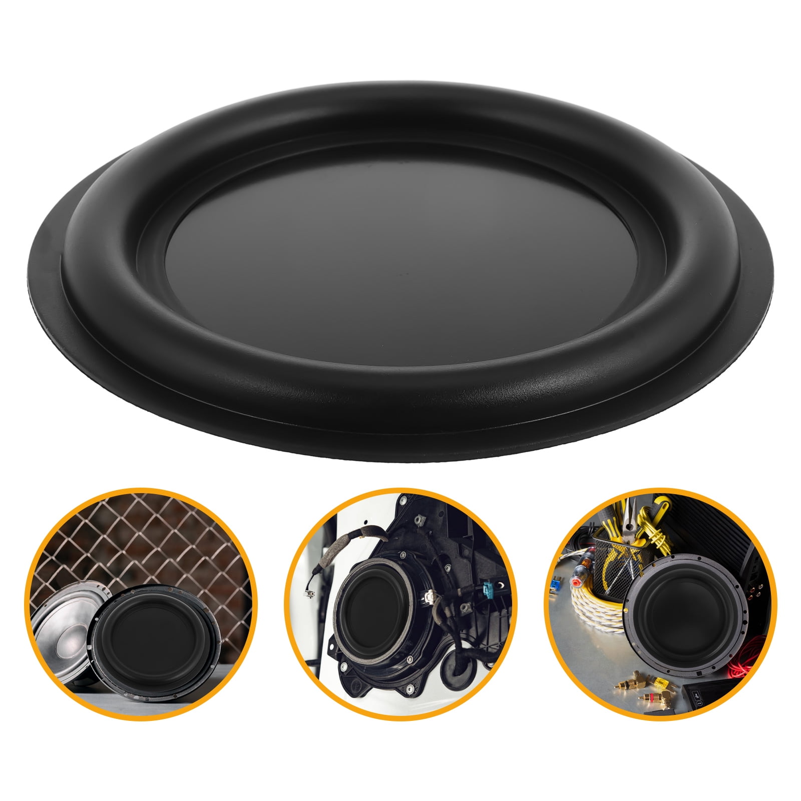 UPOUART Woofer Diaphragm Vibration Plate For Car Speaker Black Rubber ...
