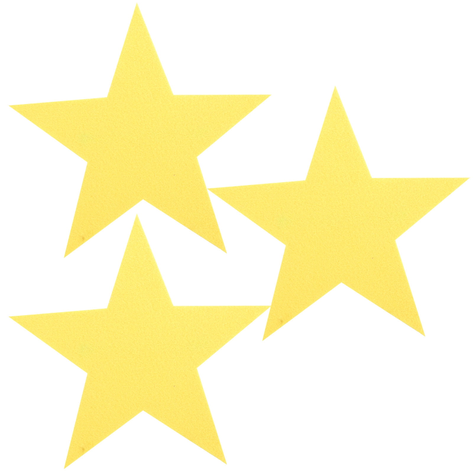 UPOUART Felt Star Handheld Photo Props 3pcs Yellow Stage Decoration ...