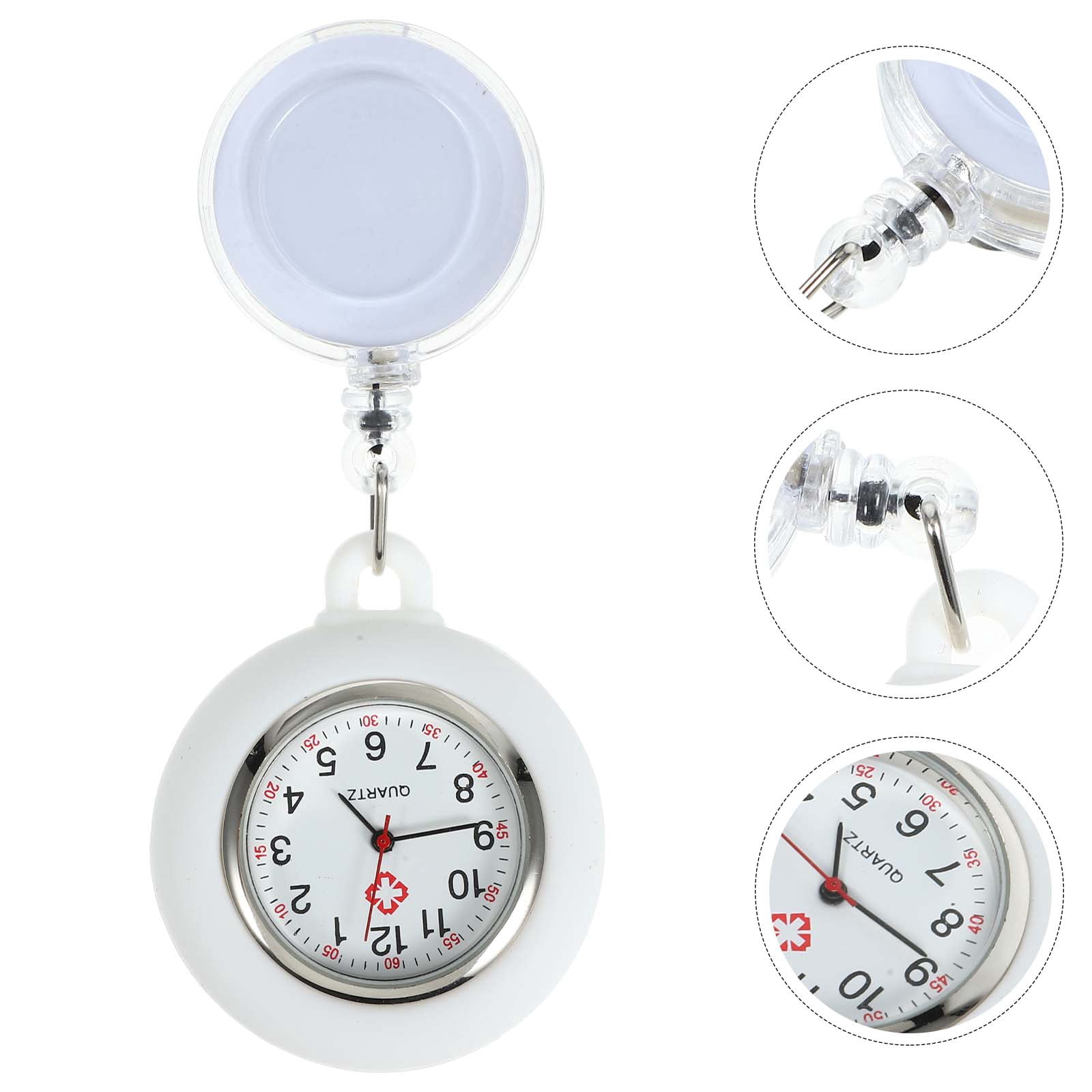 UPOUART Retractable Watch Round White Medical Design Professional 1 ...