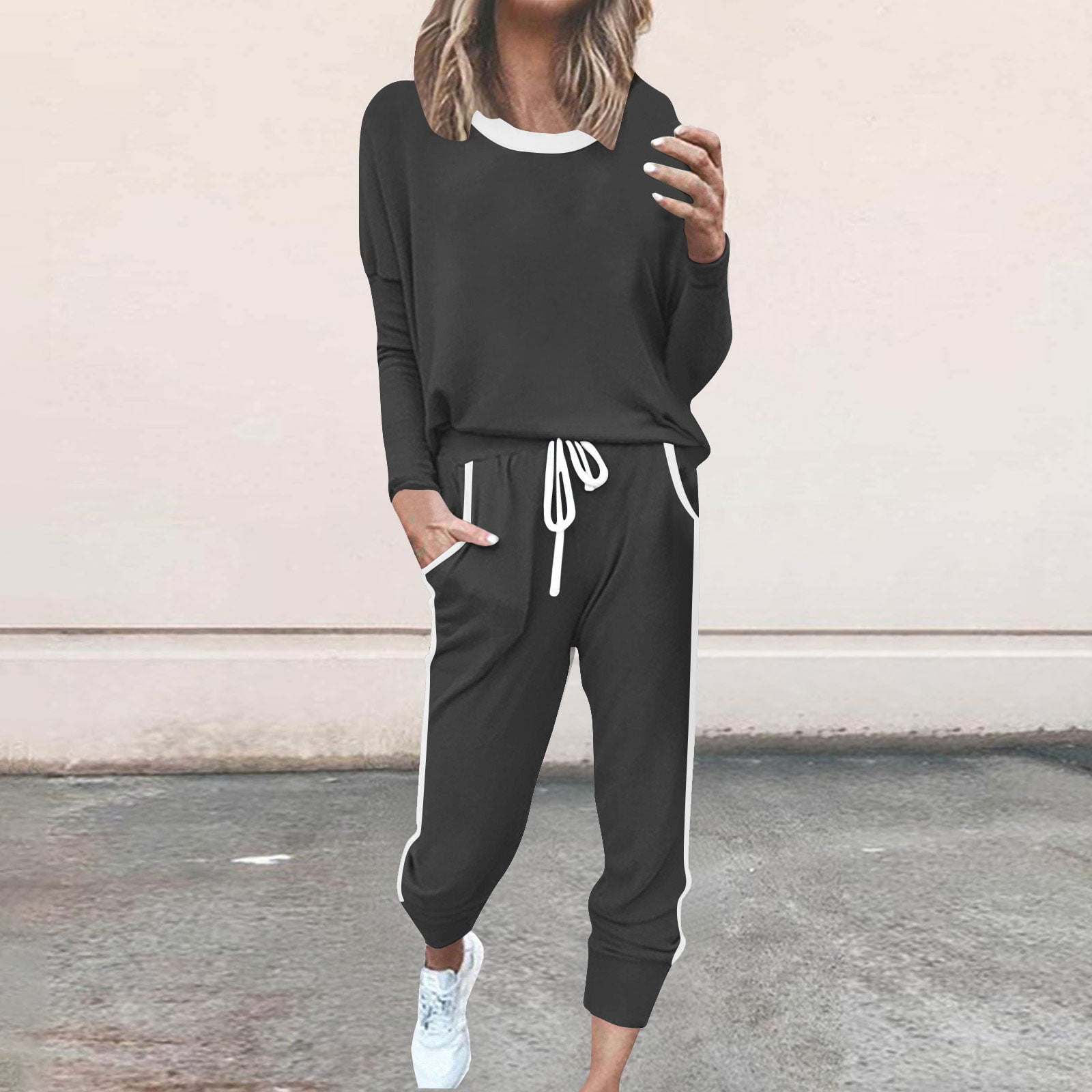 UPPADA 2 Piece Jogger Sets for Women Trendy Lounge Sets with Matching ...