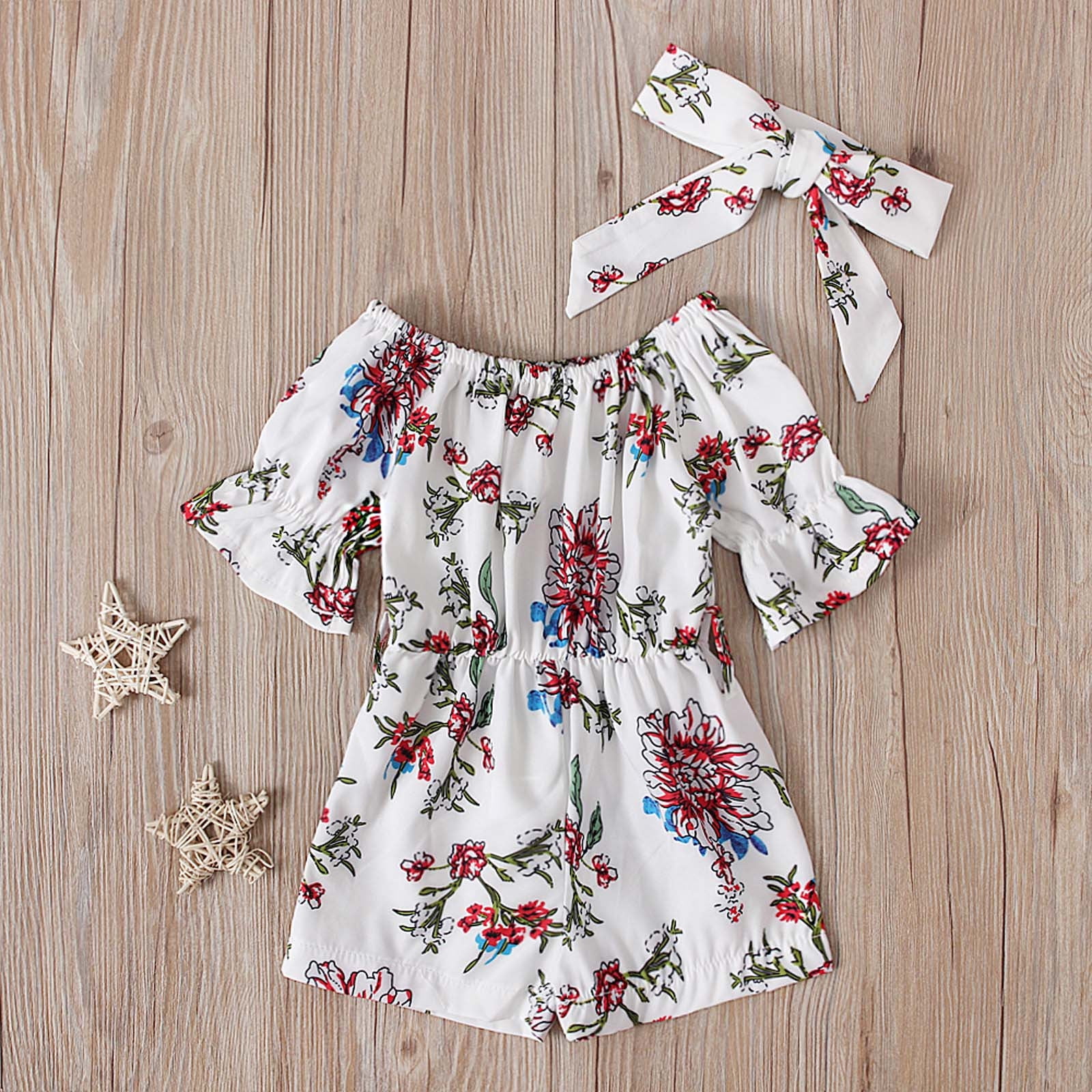 UPPADA 2024 Clearance Toddler Baby Girl Romper Summer Toddler Baby ...