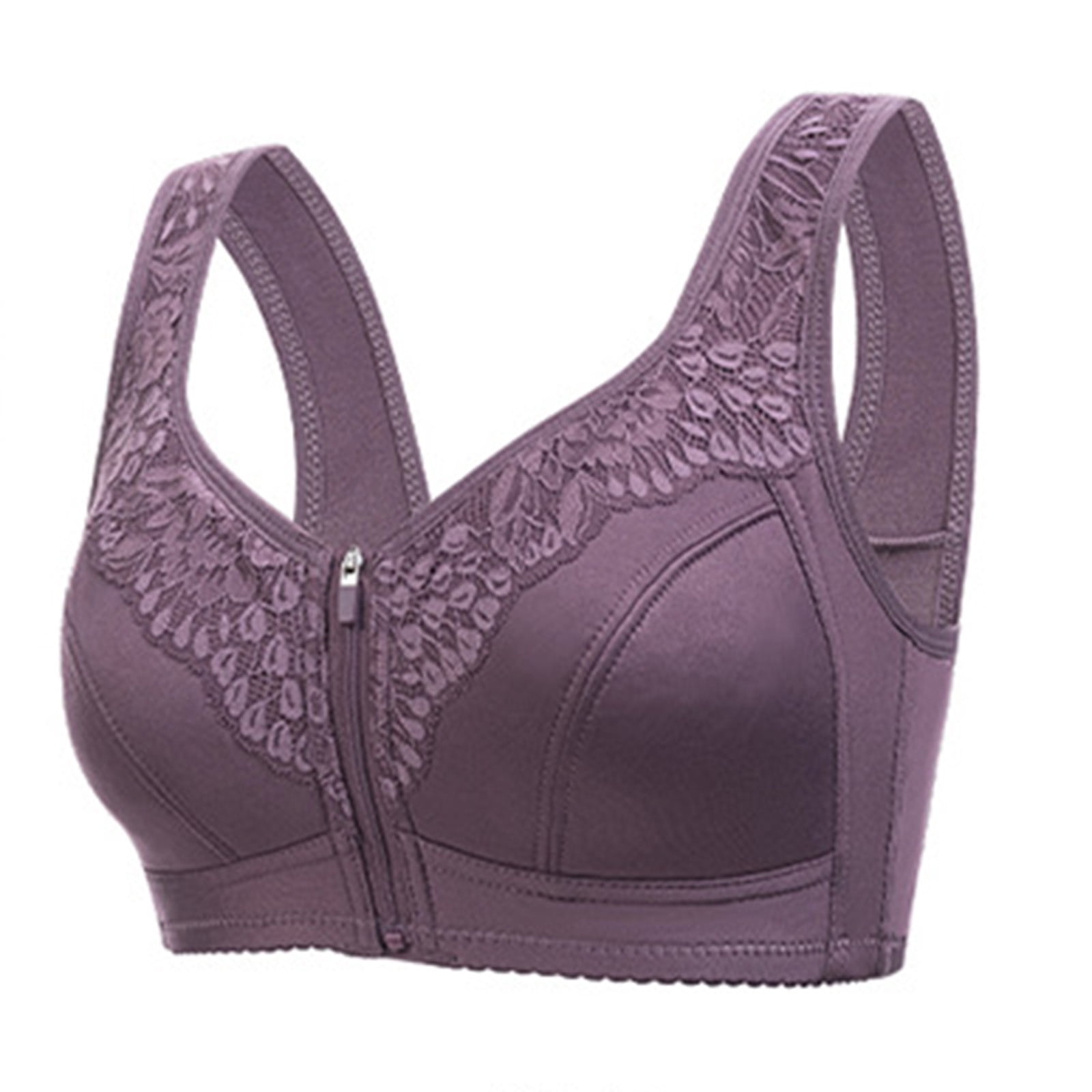 UPPADA Bras for Women No Underwire Front Closure Adjustable Straps ...