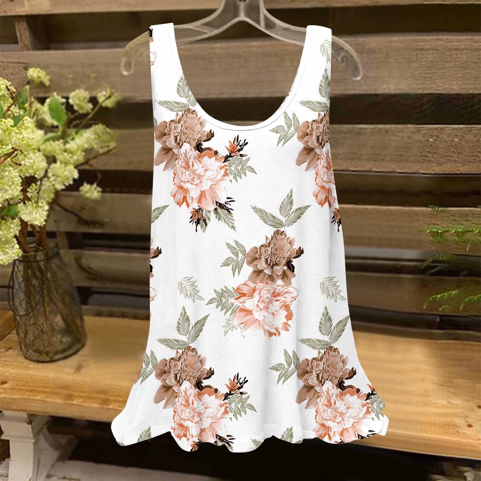 UPPADA Chiffon Blouse for Women, Womens Summer Chiffon Tanks Tops ...