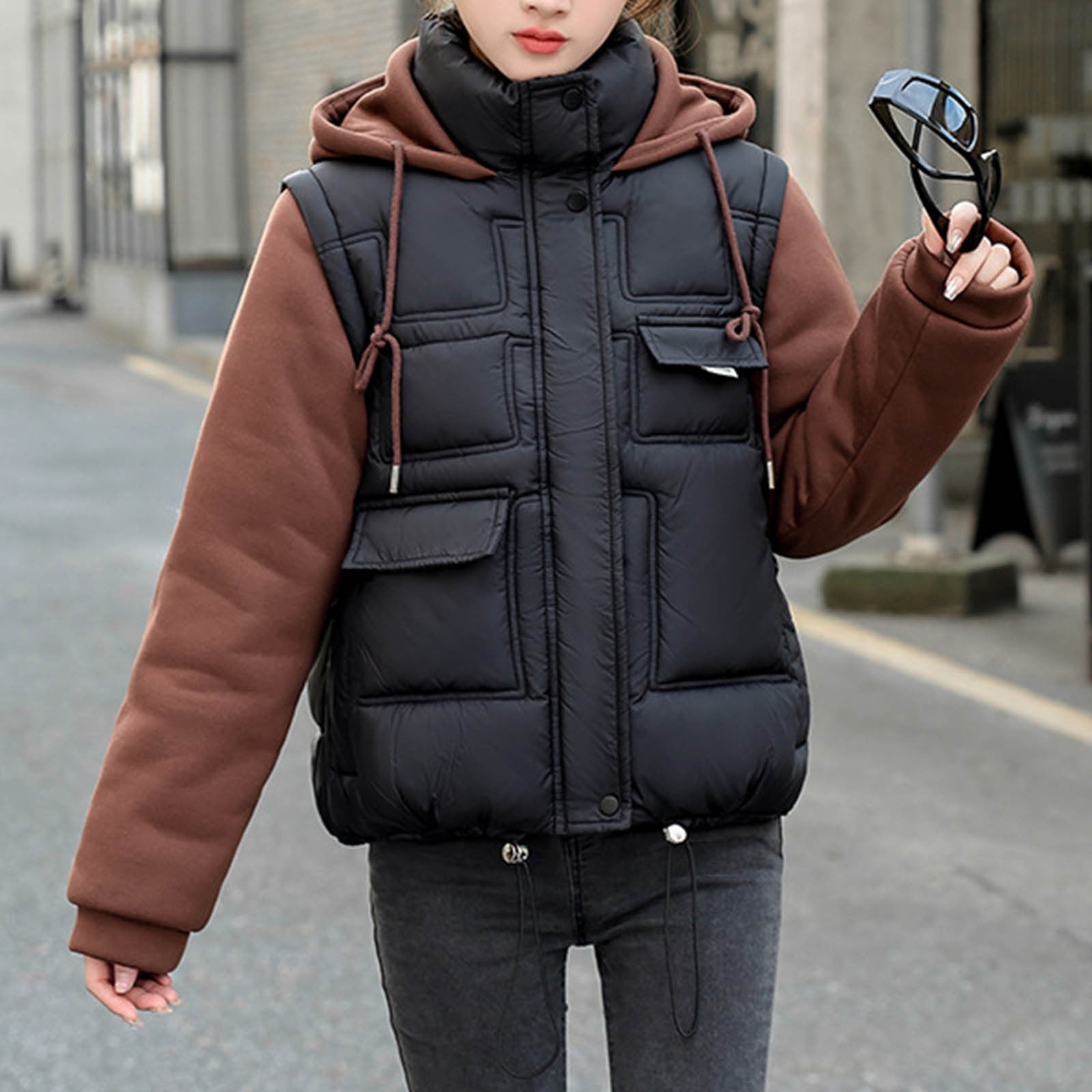 UPPADA Fall Puffer Jackets for Women Trendy Puffer Vest Lightweight ...