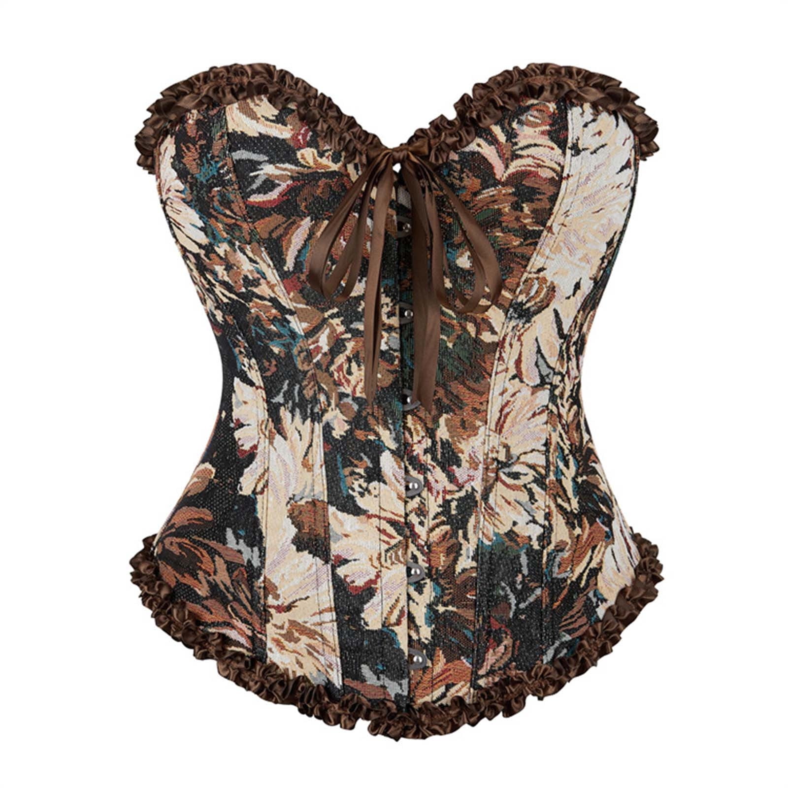 UPPADA Floral Corset Clearance,Strapless Corset Tops for Women Corset ...