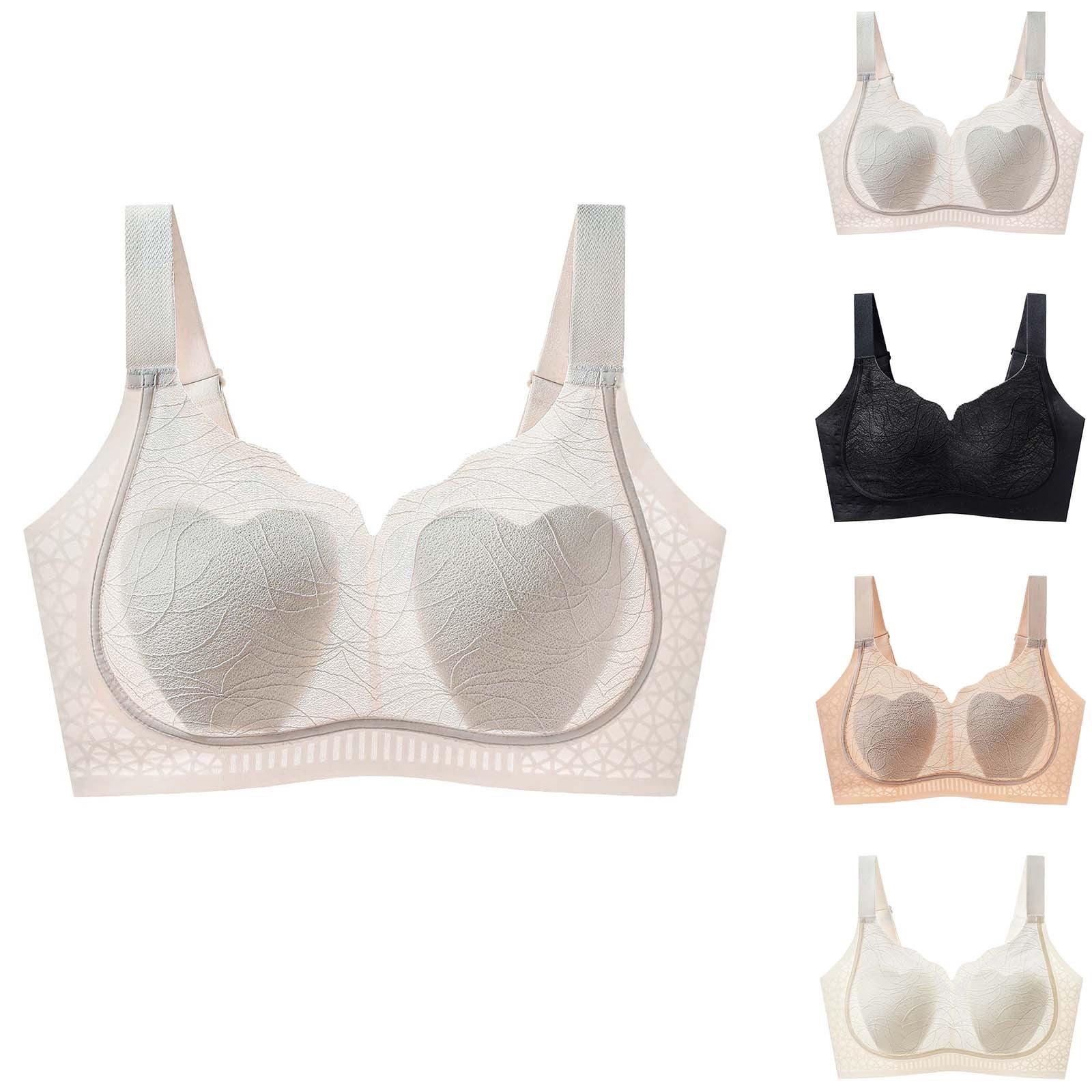 UPPADA Full Coverage Bralette Bras for Women Sewn-In Pads Bras Wide ...