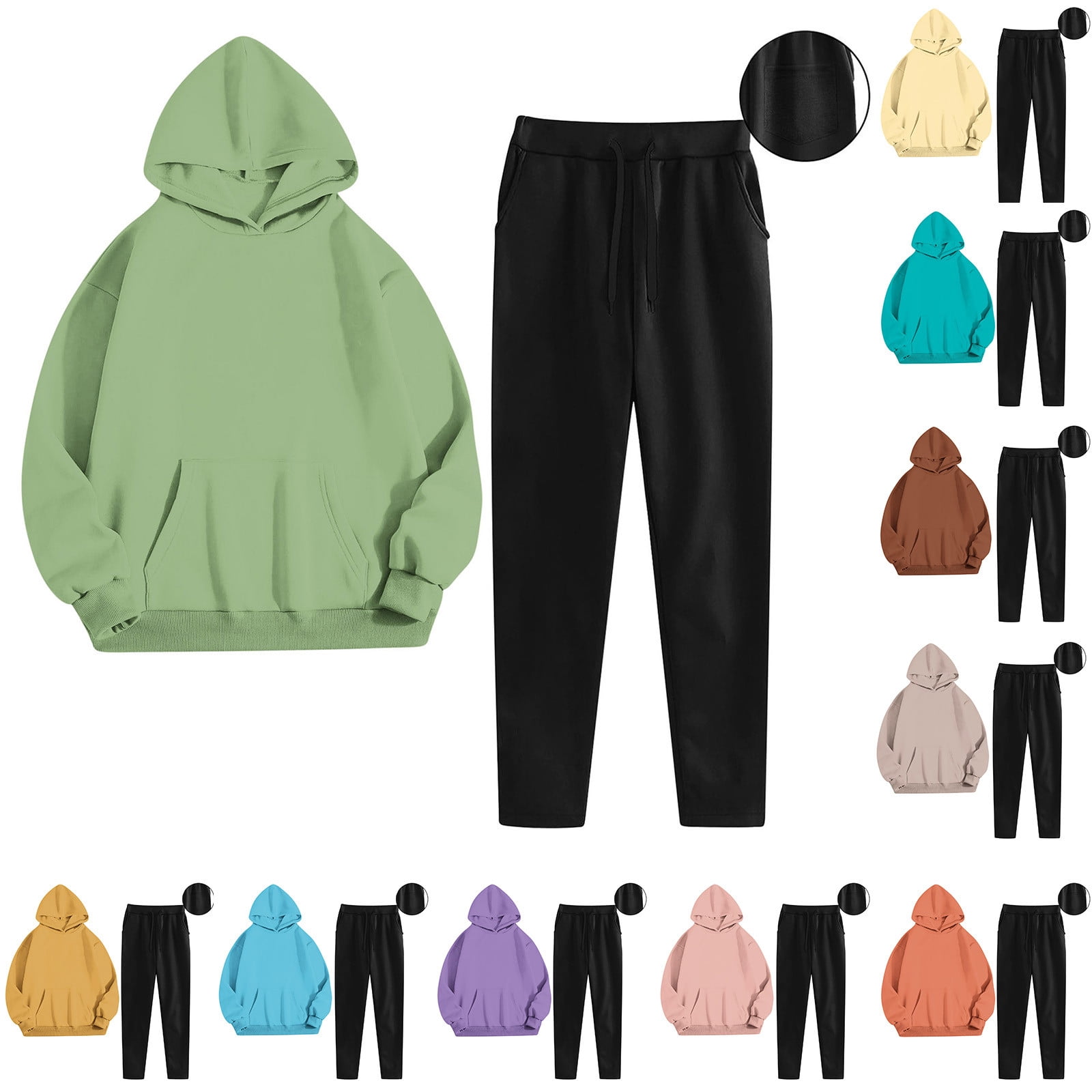 UPPADA Hoodie Sets for Women 2 Piece Casual Outfits Comfy Two Piece ...