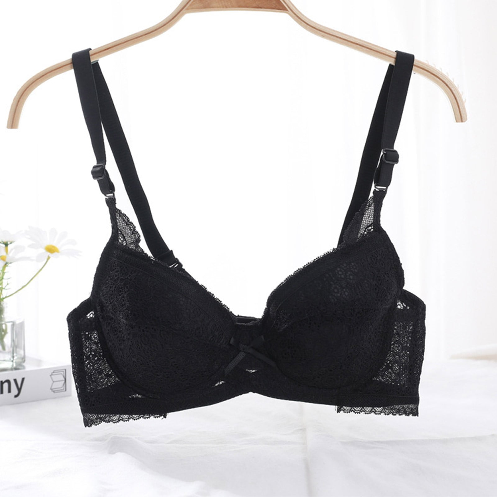 UPPADA Ladies Bras Full Support for Older Women Wireless Bra Soft ...