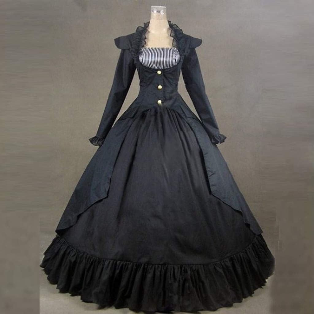 UPPADA Plus Size Victorian Dress for Women Lace Up Flare Sleeve Ball ...