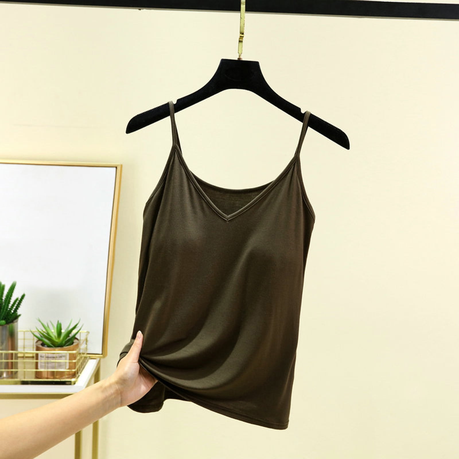 UPPADA saving 2025 Racerback Tank Tops for Women Built In Bra Spaghetti ...