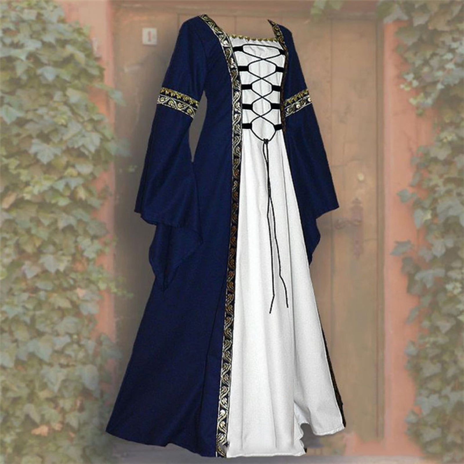 UPPADA Victorian Ball Gown for Women Vintage Maxi Dress Party Retro ...