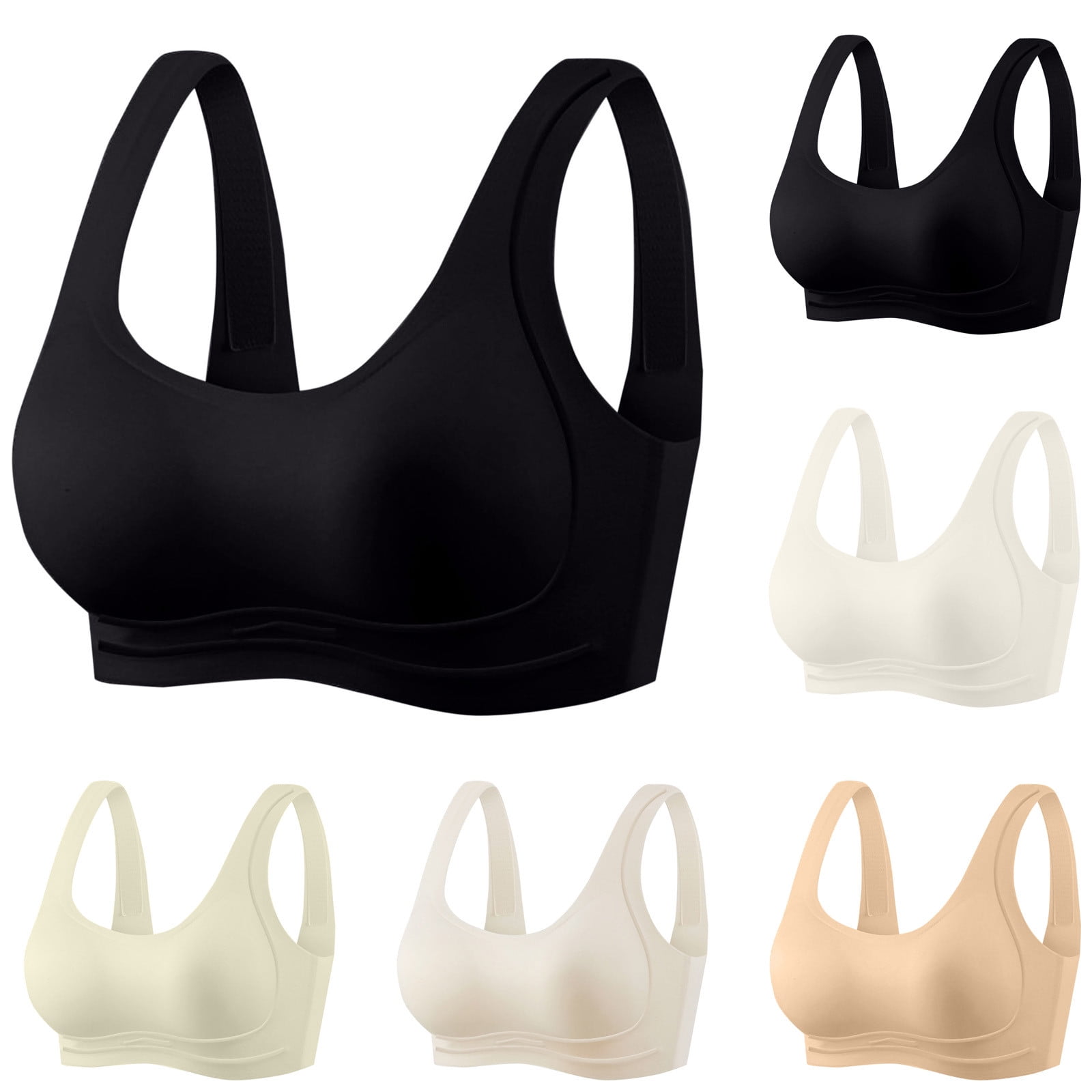 UPPADA Wireless Front Closure Bras for Women Lace Detail Bras Plus Size ...