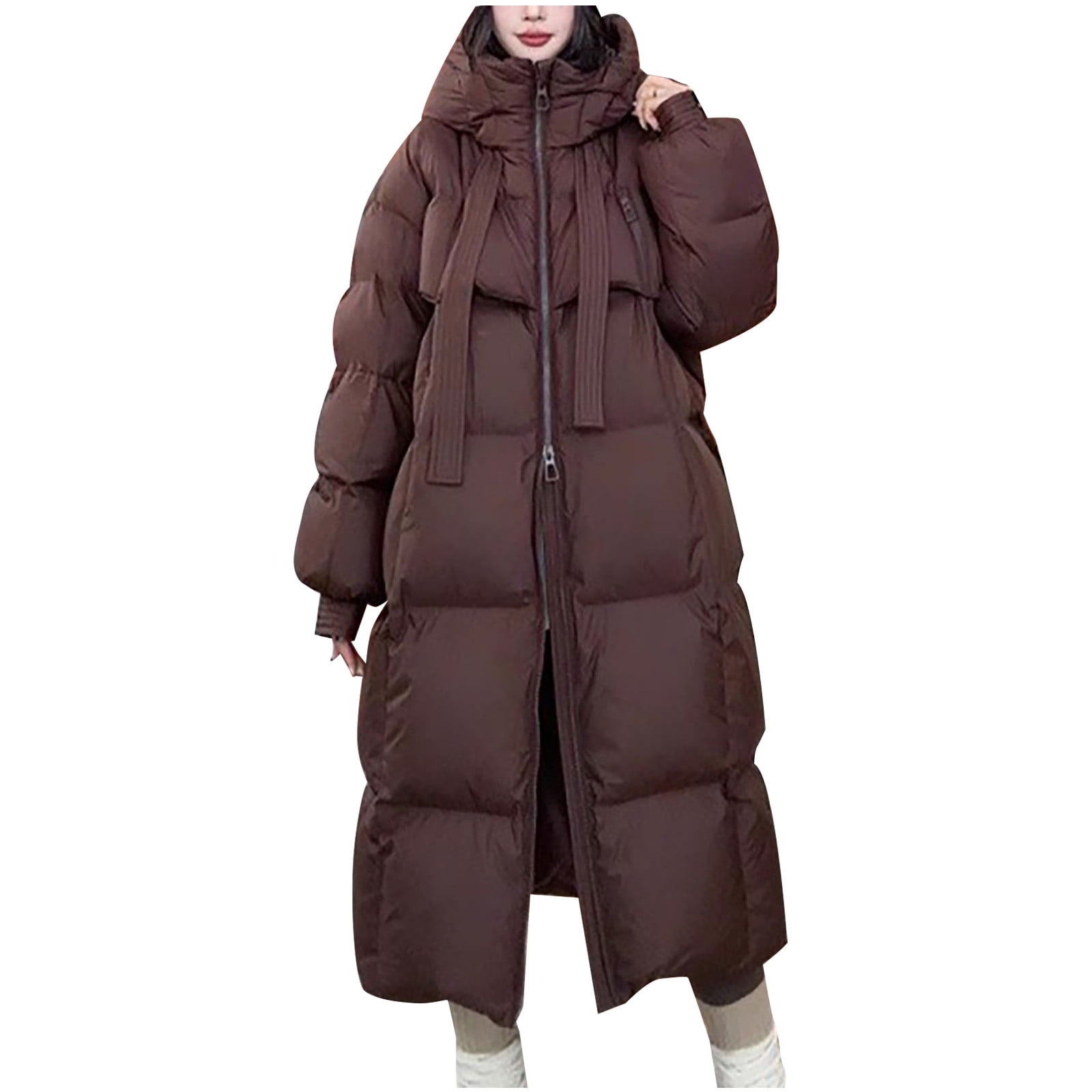 UPPADA Women's Faux Fur Hooded Winter Coats Warm Sherpa Fleece Lined ...