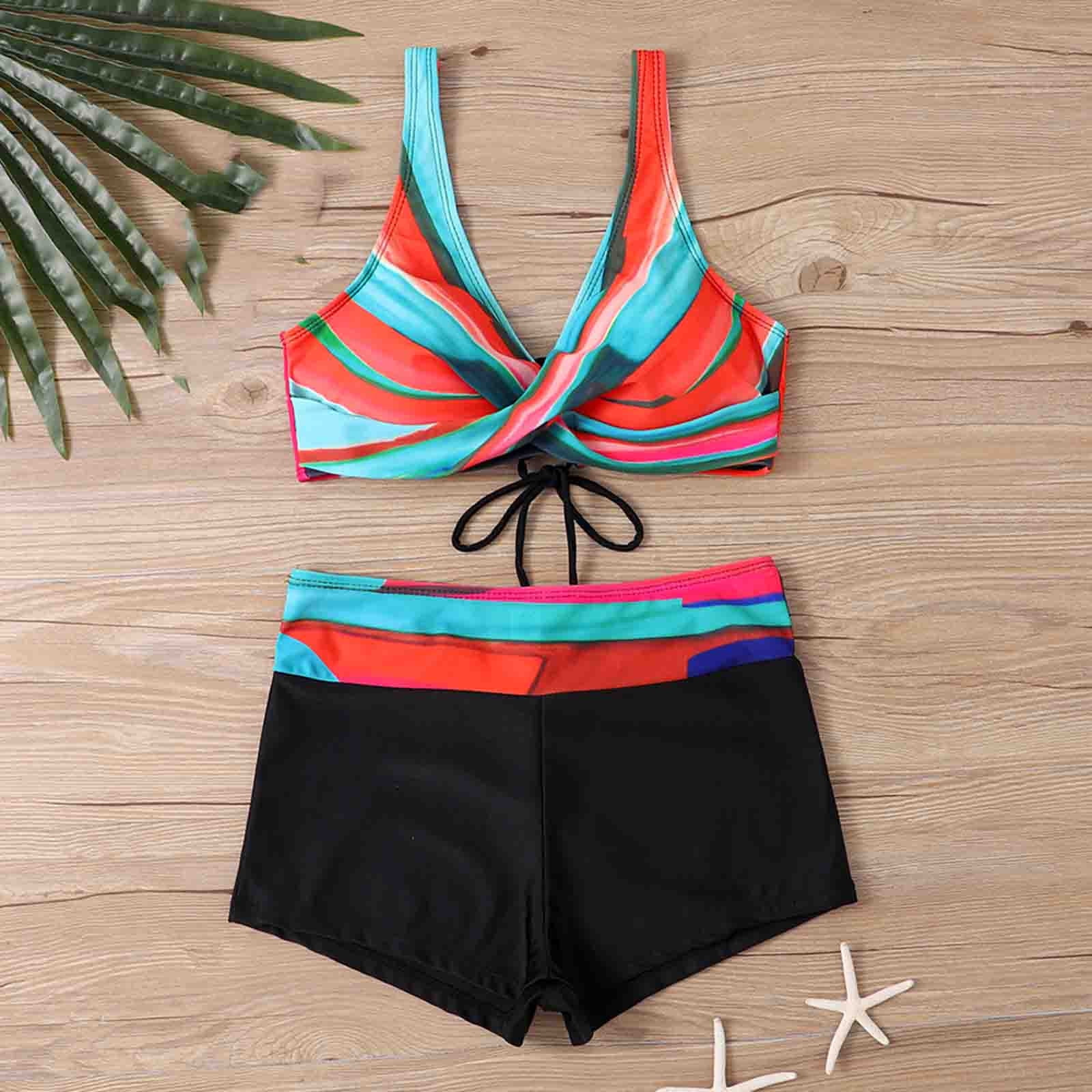 UPPADA Women's Floral Printed Bathing Suit Halter Summer Swimsuit ...