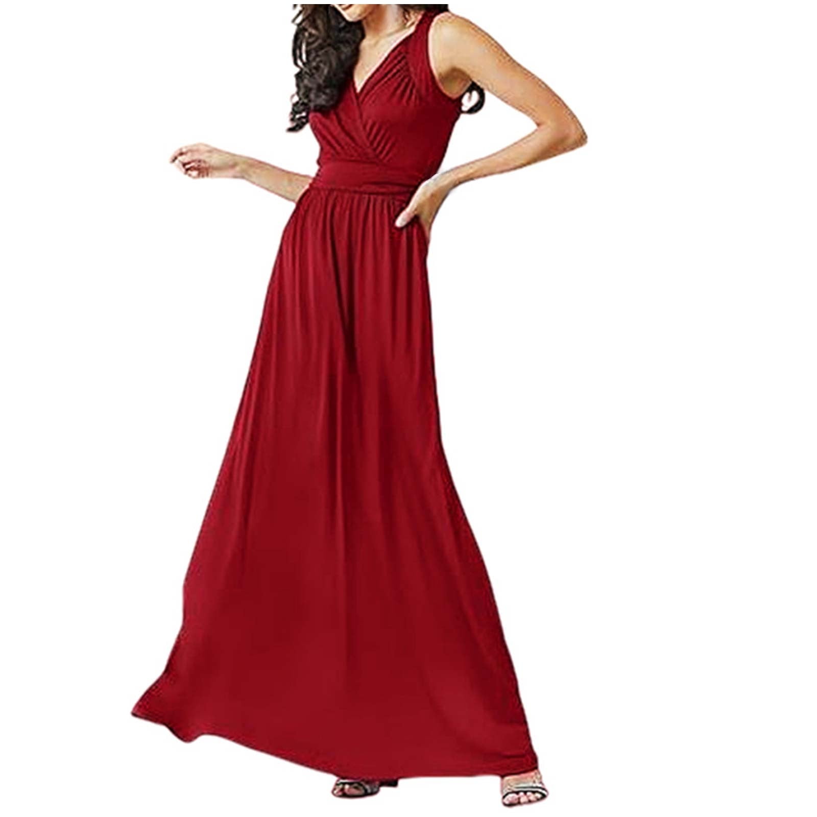 UPPADA Womens 2025 formal Evening Gowns Maxi Dress Cocktail Party V ...