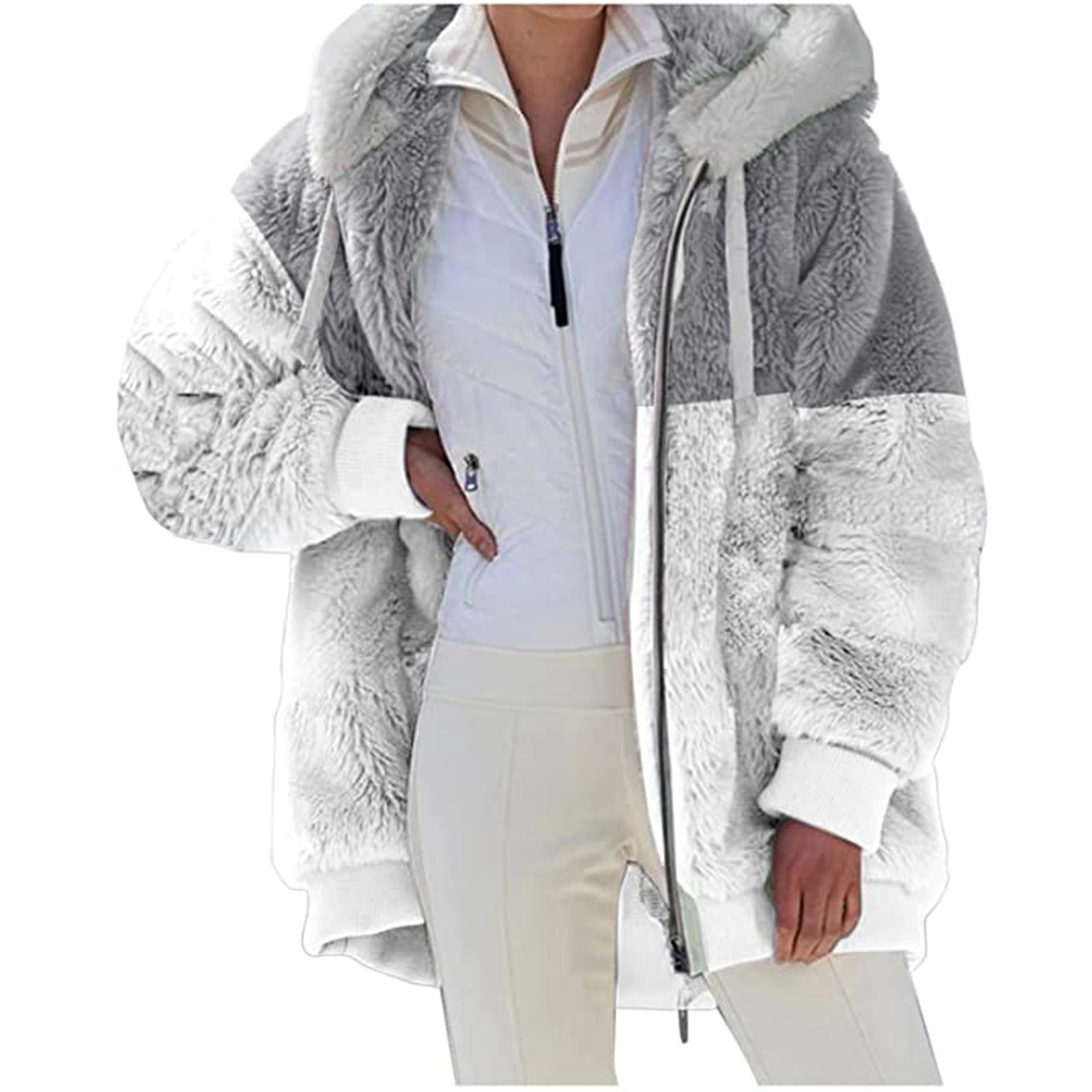 UPPADA 2024 Women Clothes Womens 2024 Winter Fuzzy Jacket Warm Coats ...