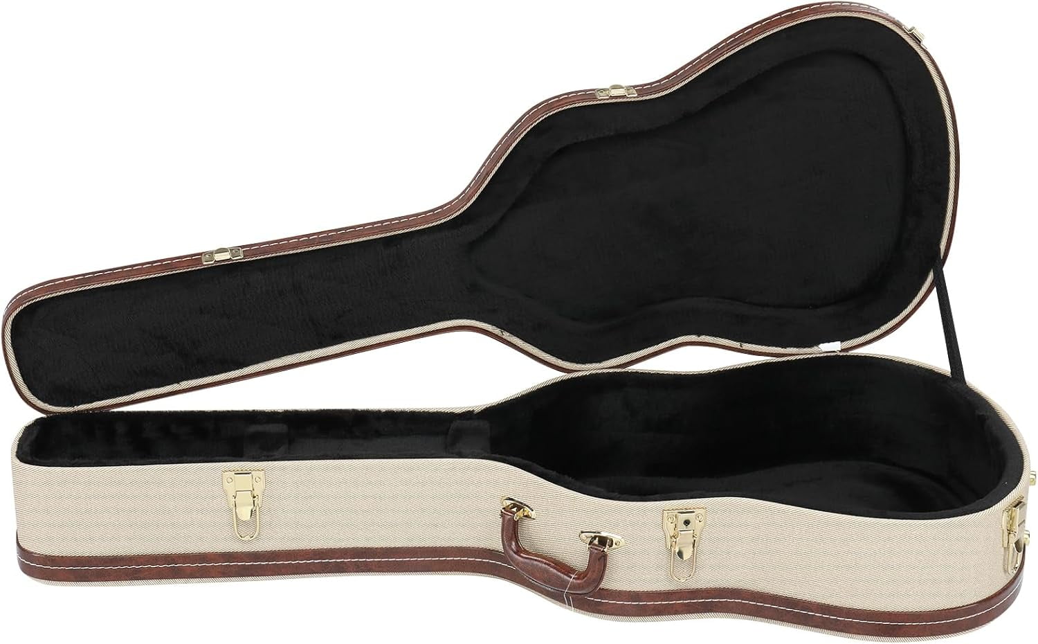 UPPYL 41 Inch Acoustic Guitar Hard Case, Wood Classical Guitar Case ...