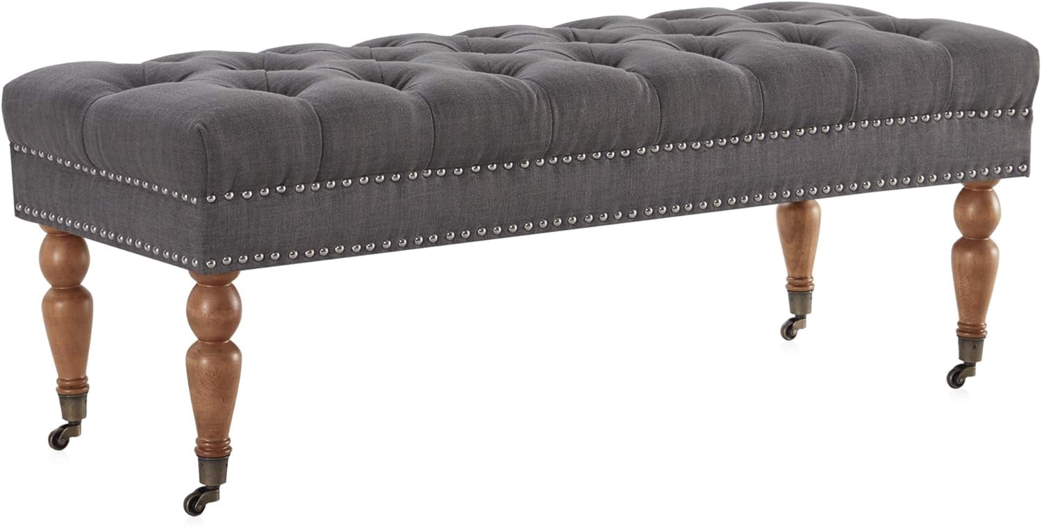 UPPYL 47-Inch Upholstered Ottoman Bench, Moveable Tufted Ottoman Bench ...