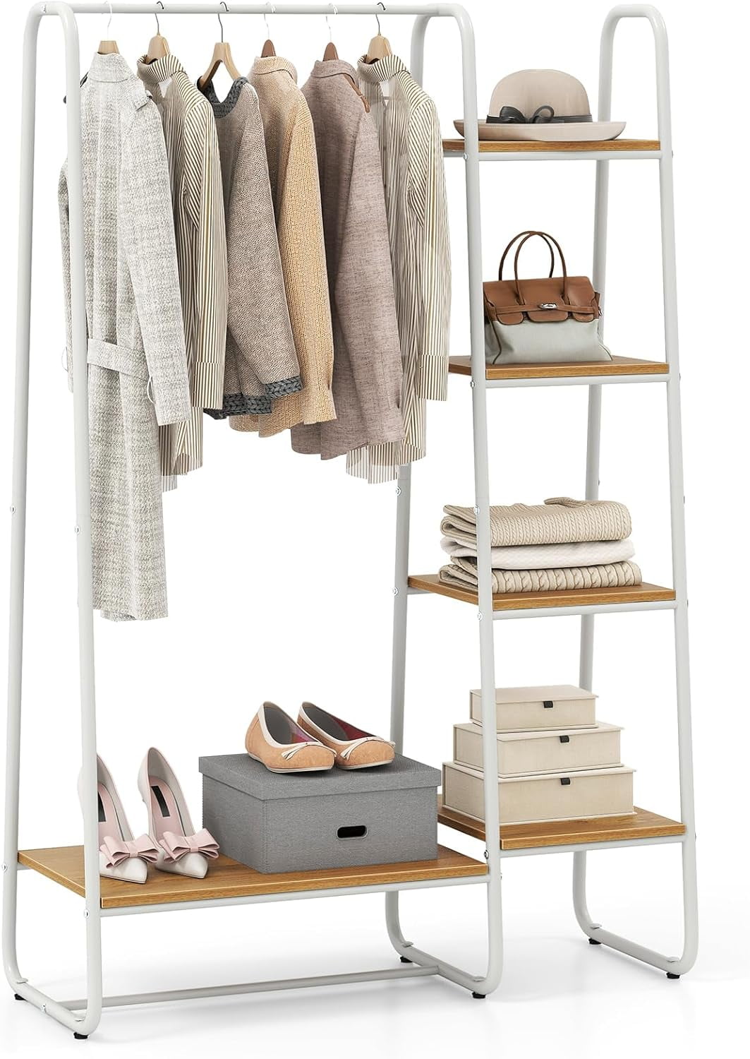 UPPYL Clothes Rack with Shelves, Heavy Duty Garment Rack with Hanging ...