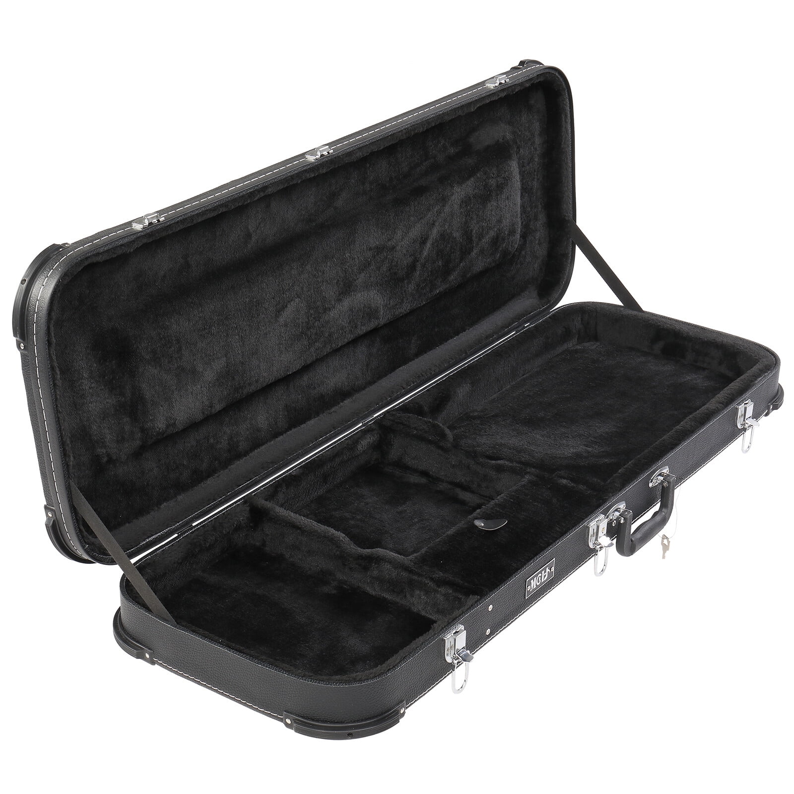UPPYL Electric Guitar Hard Case, Rectangle Wooden Standard 39-Inch ...