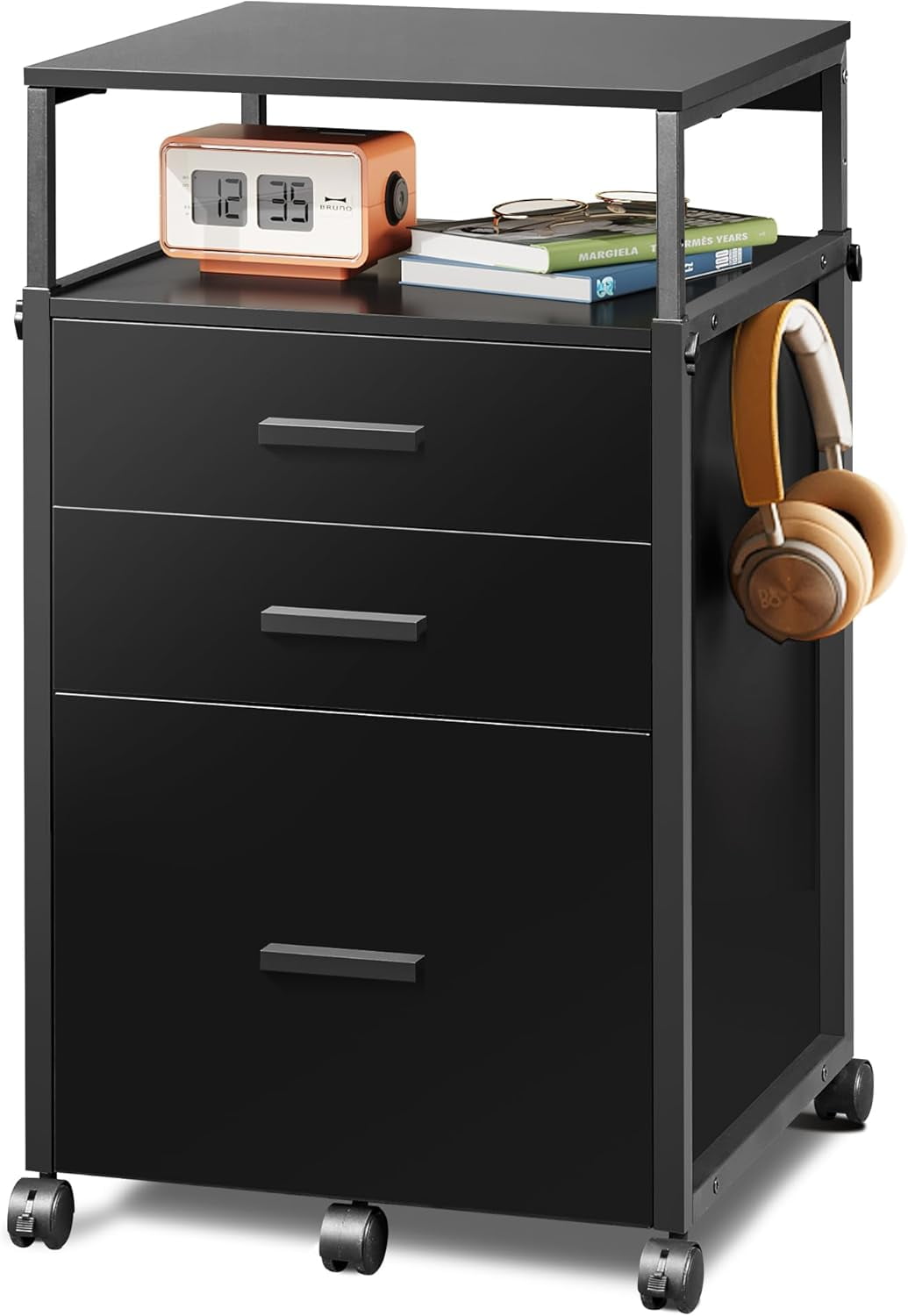 UPPYL File Cabinet with Storage Drawers, Rolling Printer Stand with ...
