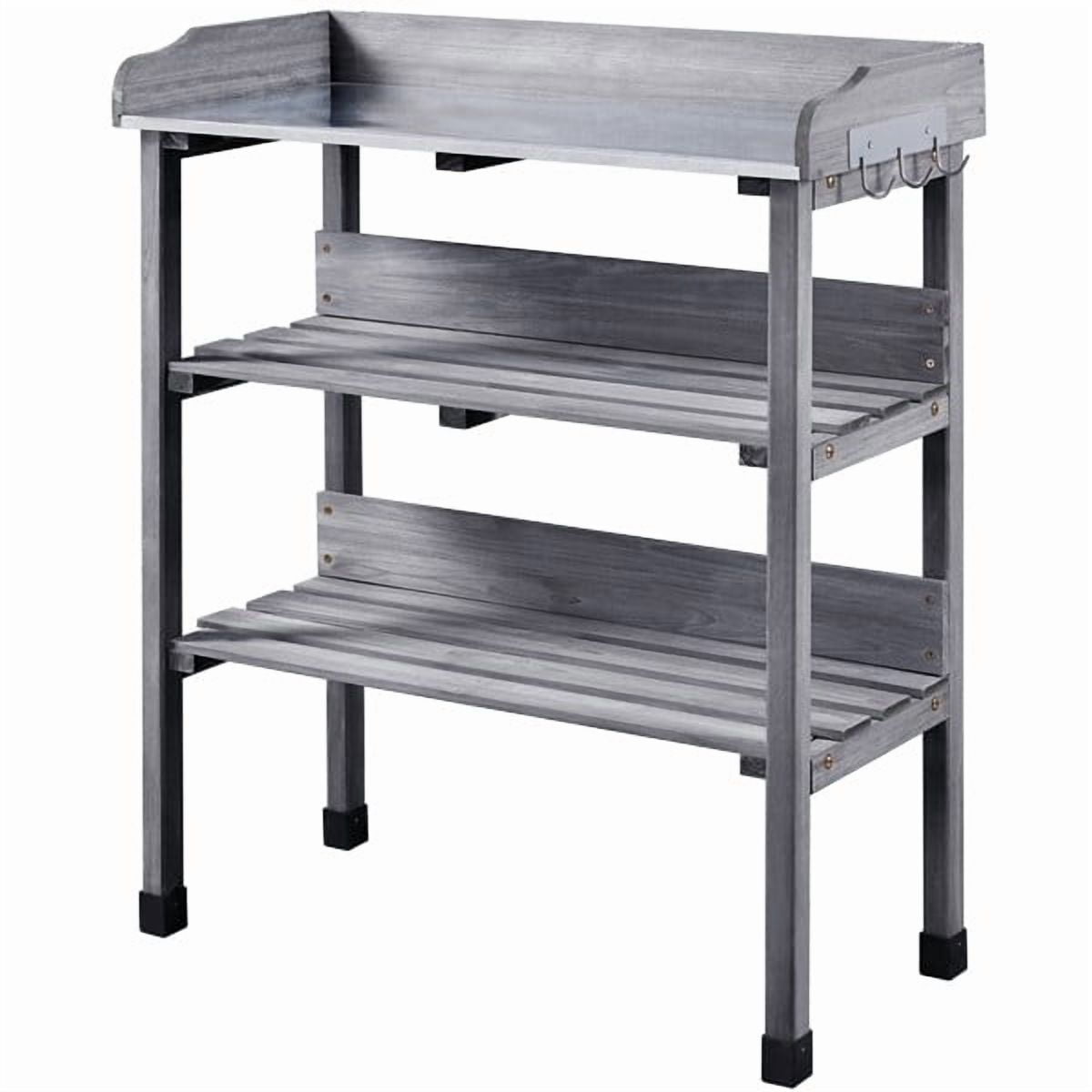 UPPYL Garden Potting Table Horticulture Potting Bench w/Storage Shelf W ...