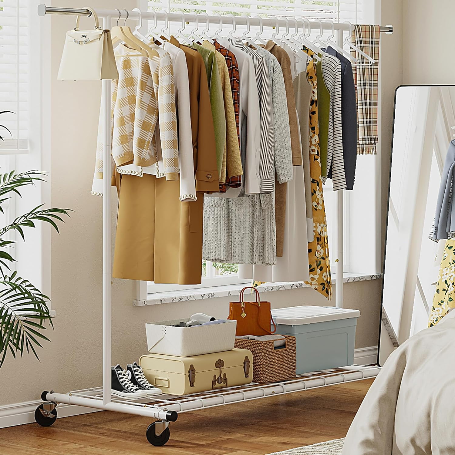 UPPYL Heavy Duty Clothes Rack, Clothing Racks for Hanging Clothes ...