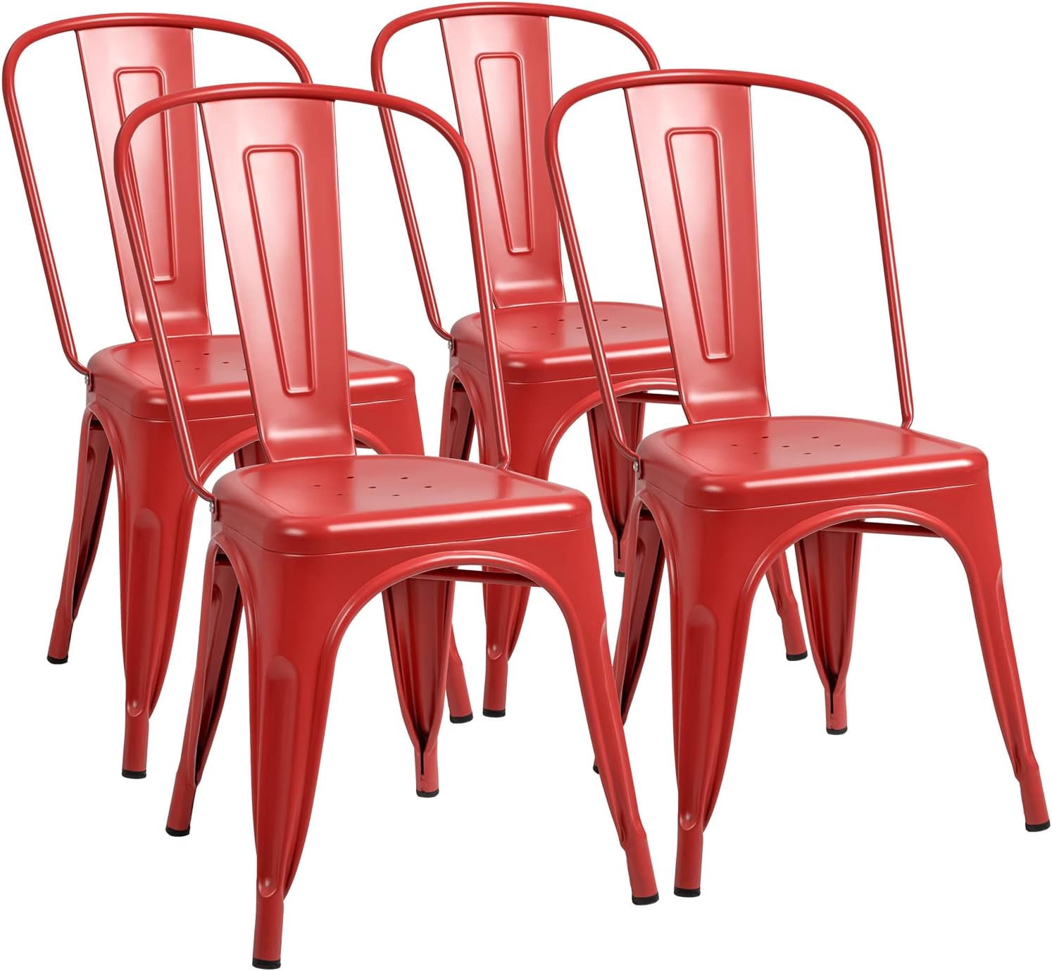 UPPYL Metal Dining Chair Indoor-Outdoor Use Stackable Classic Trattoria ...