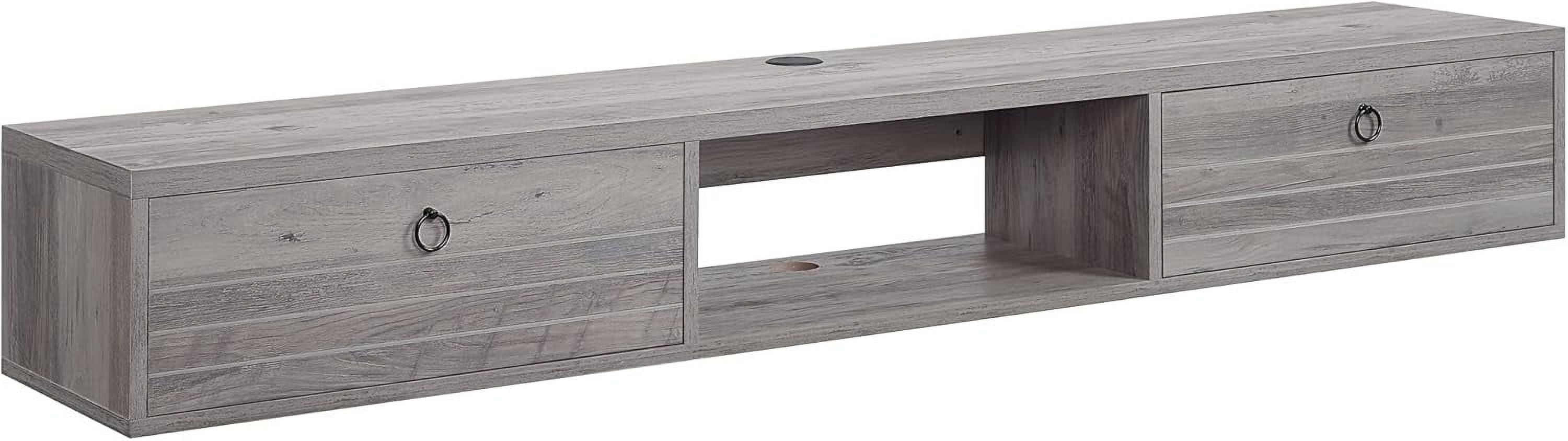 UPPYL Modern Floating Wall Mounted 63 Inch TV Console with Built-in ...