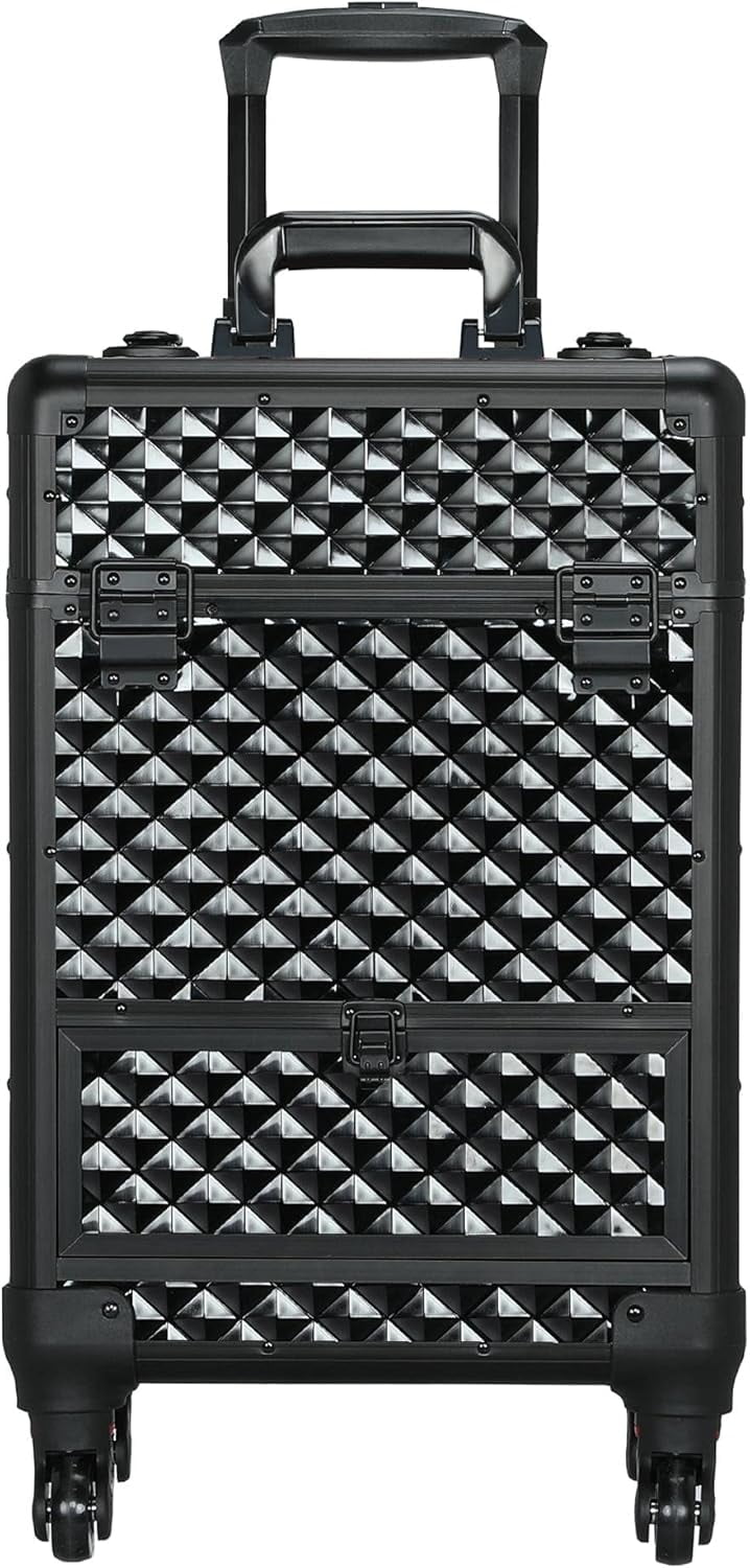 UPPYL Professional Rolling Make-Up Travel Case/Trolley and Large Drawer ...