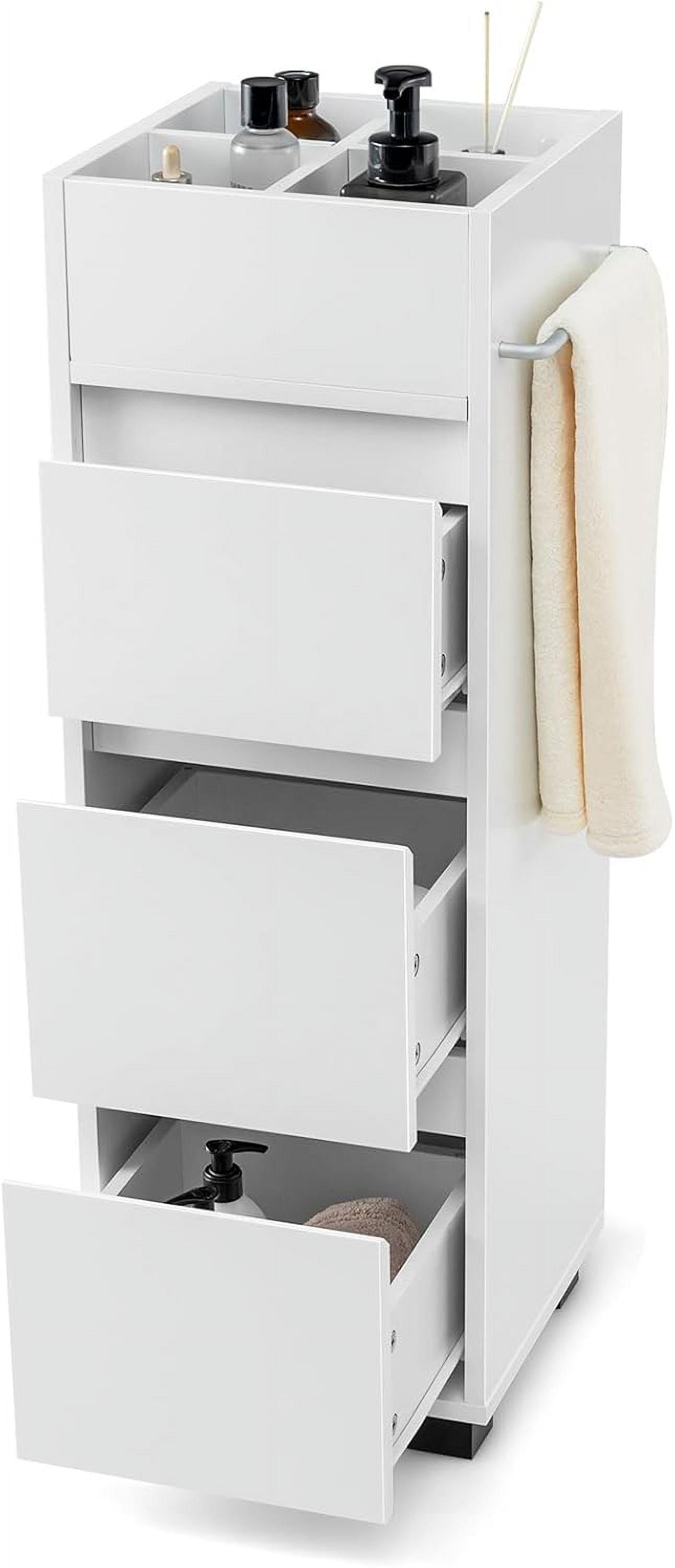 UPPYL Square Bathroom Floor Cabinet, Freestanding Storage Cabinet with ...