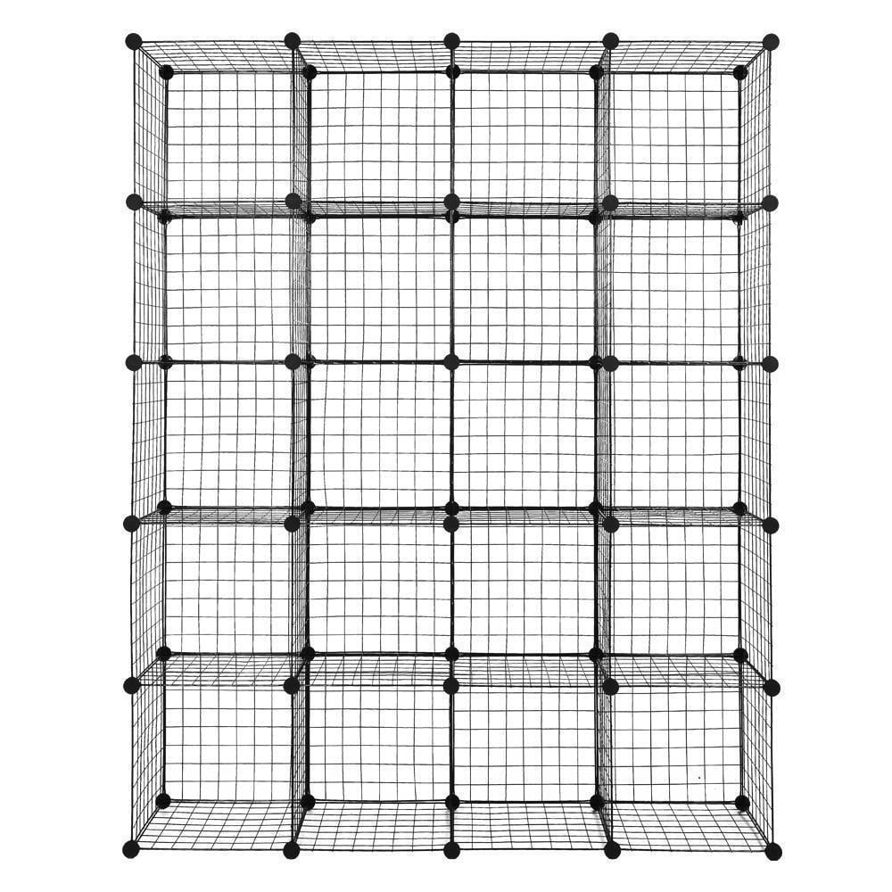 UPPYL Wire Cube Storage, 16-Cube Storage Organizer Metal, C Grids ...