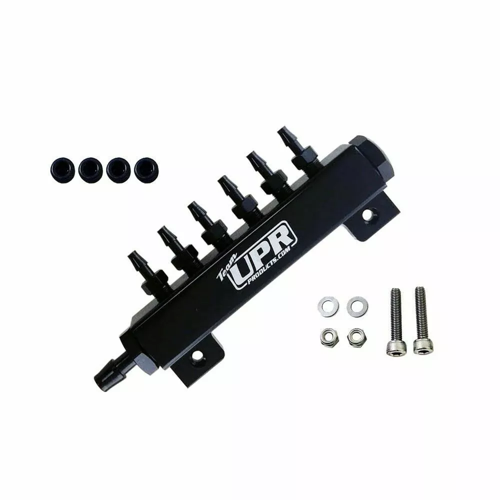 UPR 6 Port VACUUM Block Intake Manifold Fuel Gas Wastegate Turbo Boost ...