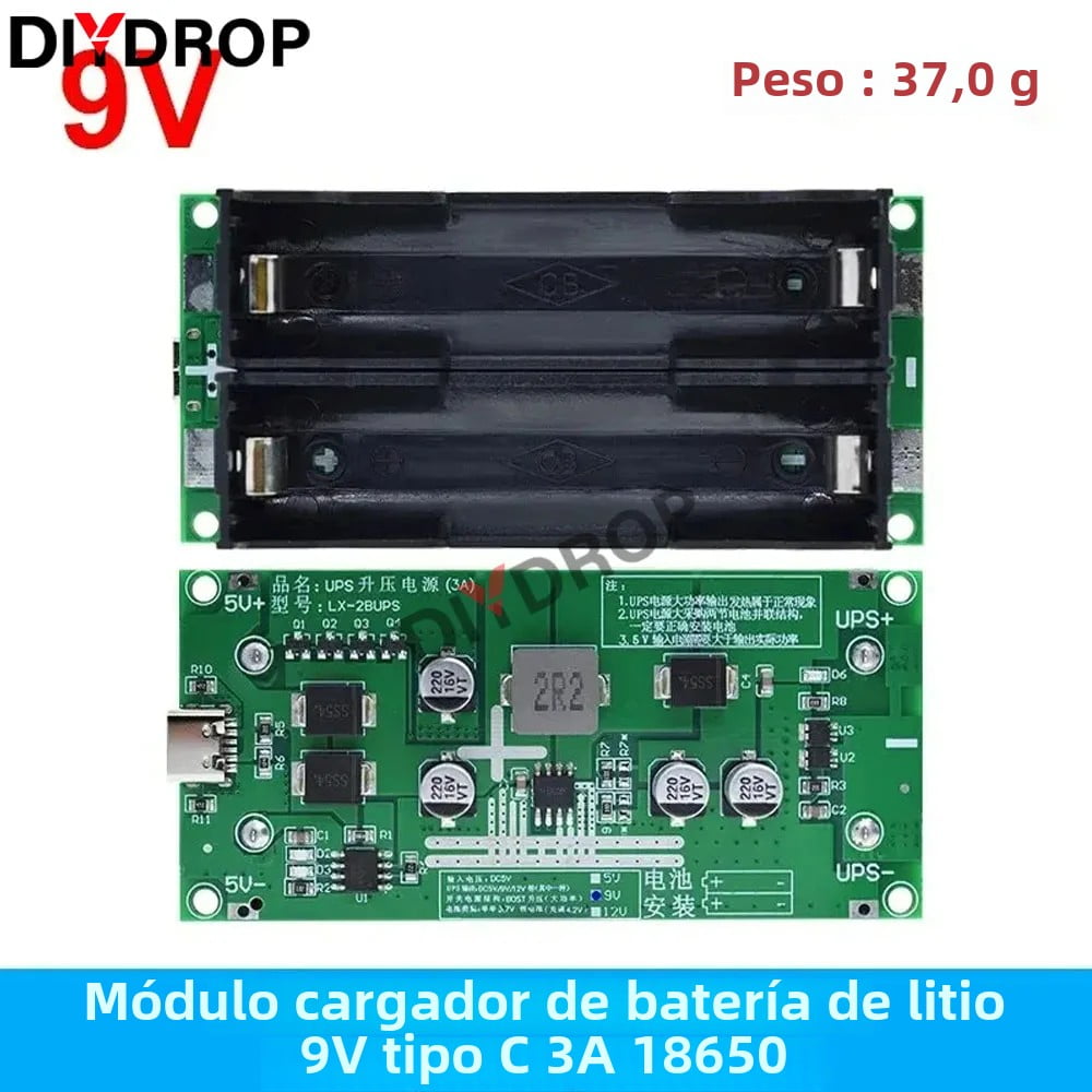 UPS Battery Test Module Fast Charging 15W 3A DC-DC Boost Converter 5V ...