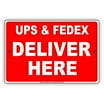 UPS Mail With Graphic Pick-Up Here Postal Service Caution Warning ...