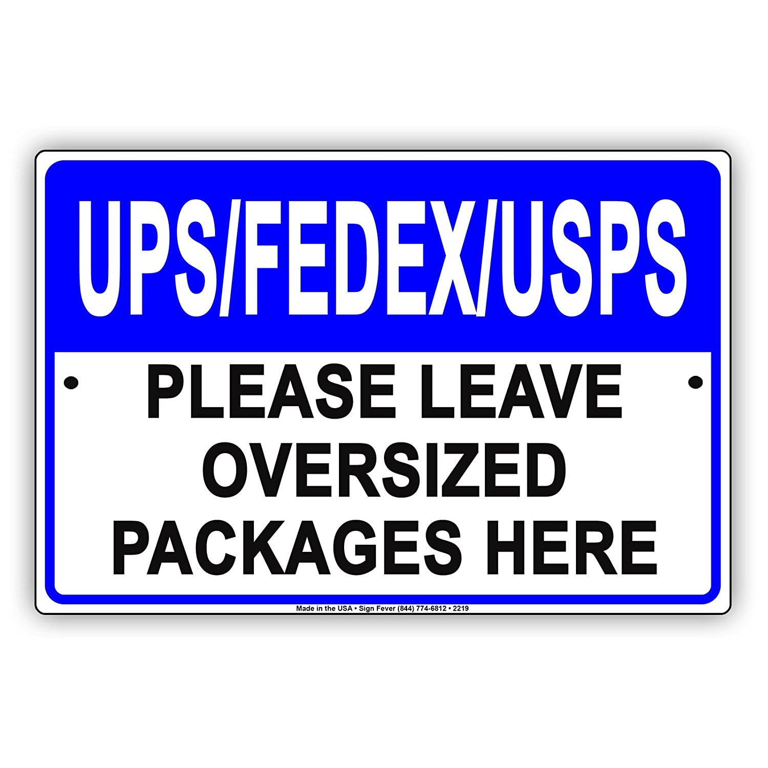 UPS FedEx Please Leave Oversized Packages Here Drop Off Mail Deliveries ...