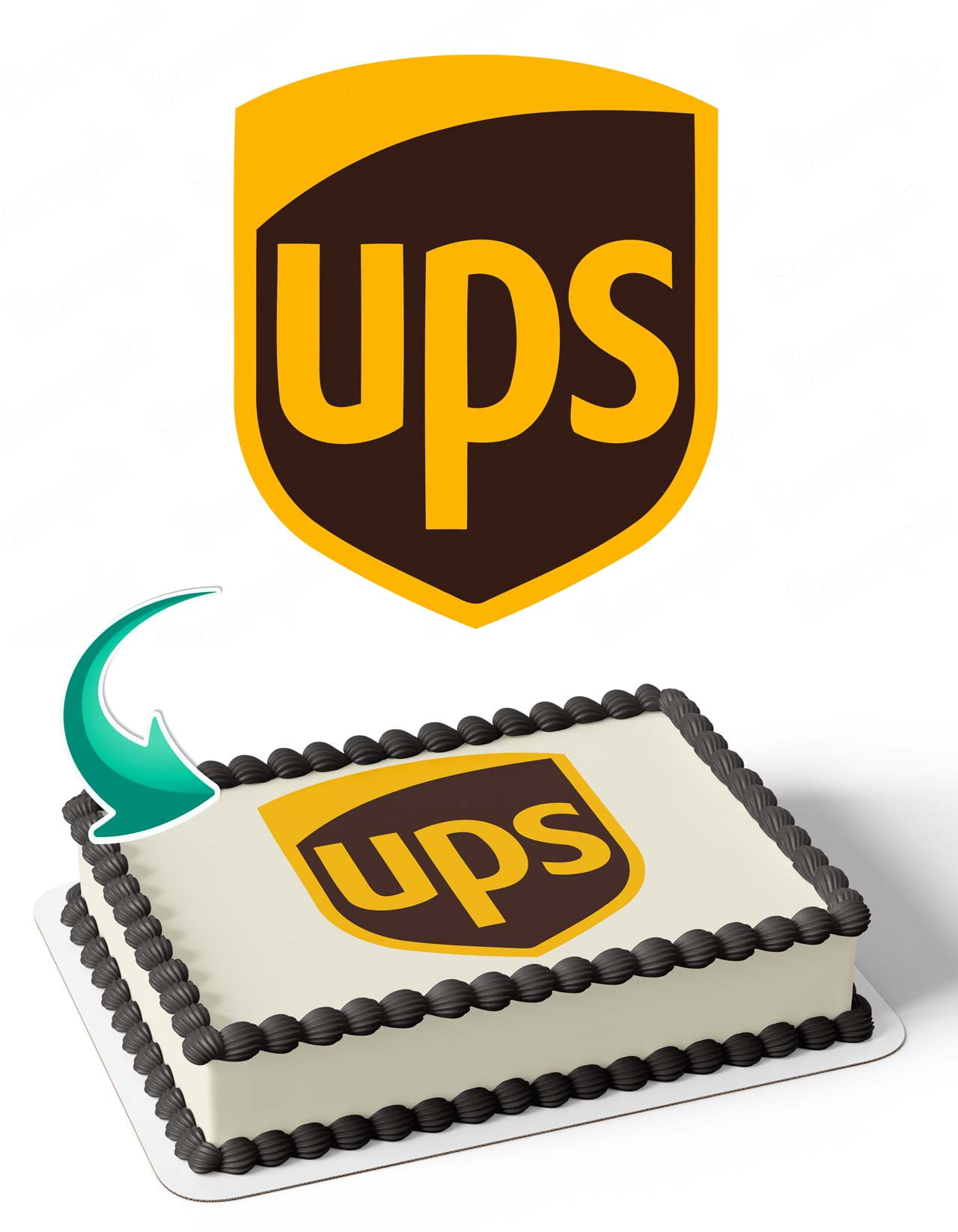 UPS Logo Decoration Edible Image Cake Topper Personalized Birthday ...